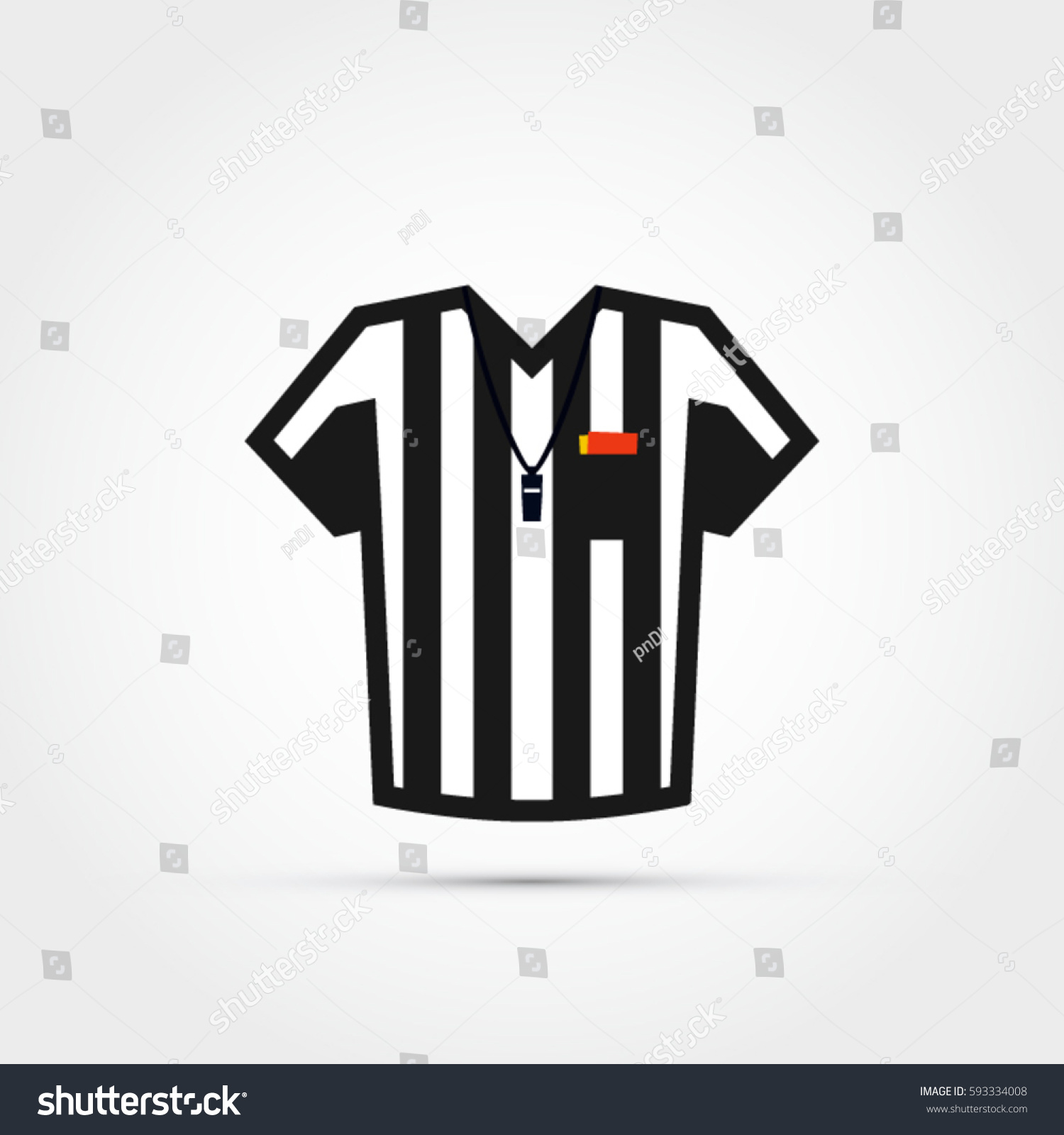Referee Shirt Vector Illustration Stock Vector (Royalty Free) 593334008