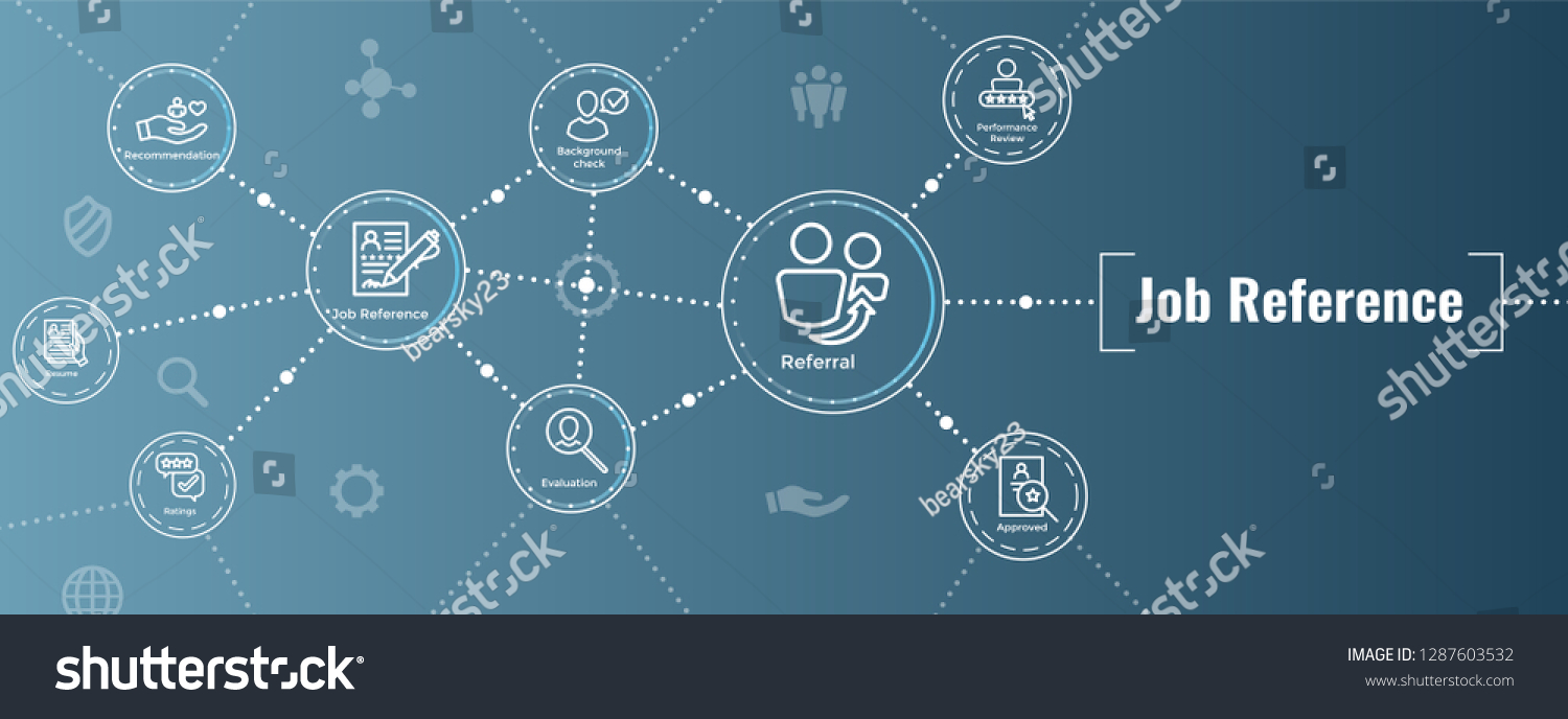 Referral Job Reference Web Header Banner Stock Vector (Royalty Free ...