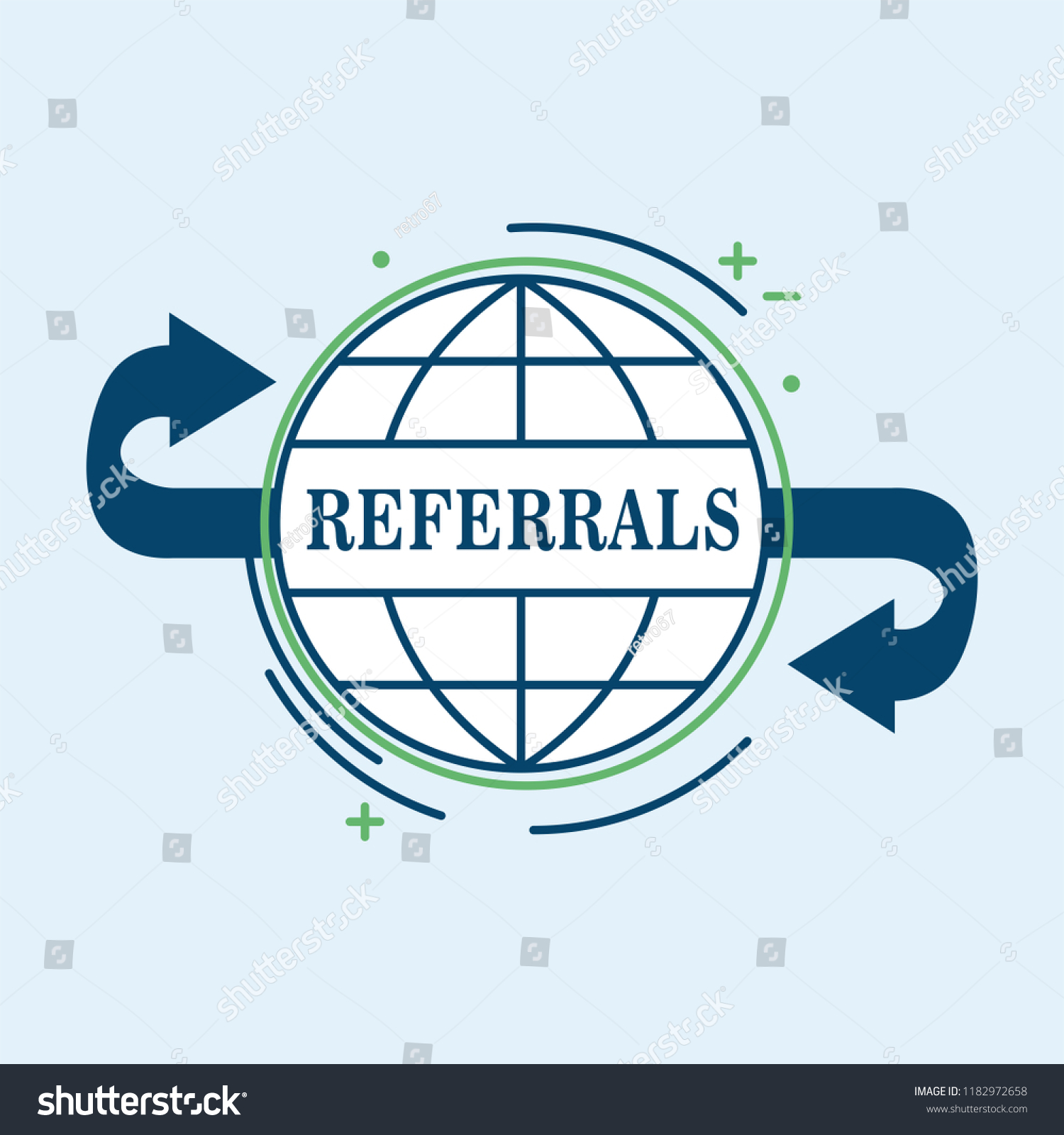 Referrals Vector Emblem Isolated Background Stock Vector (Royalty Free ...