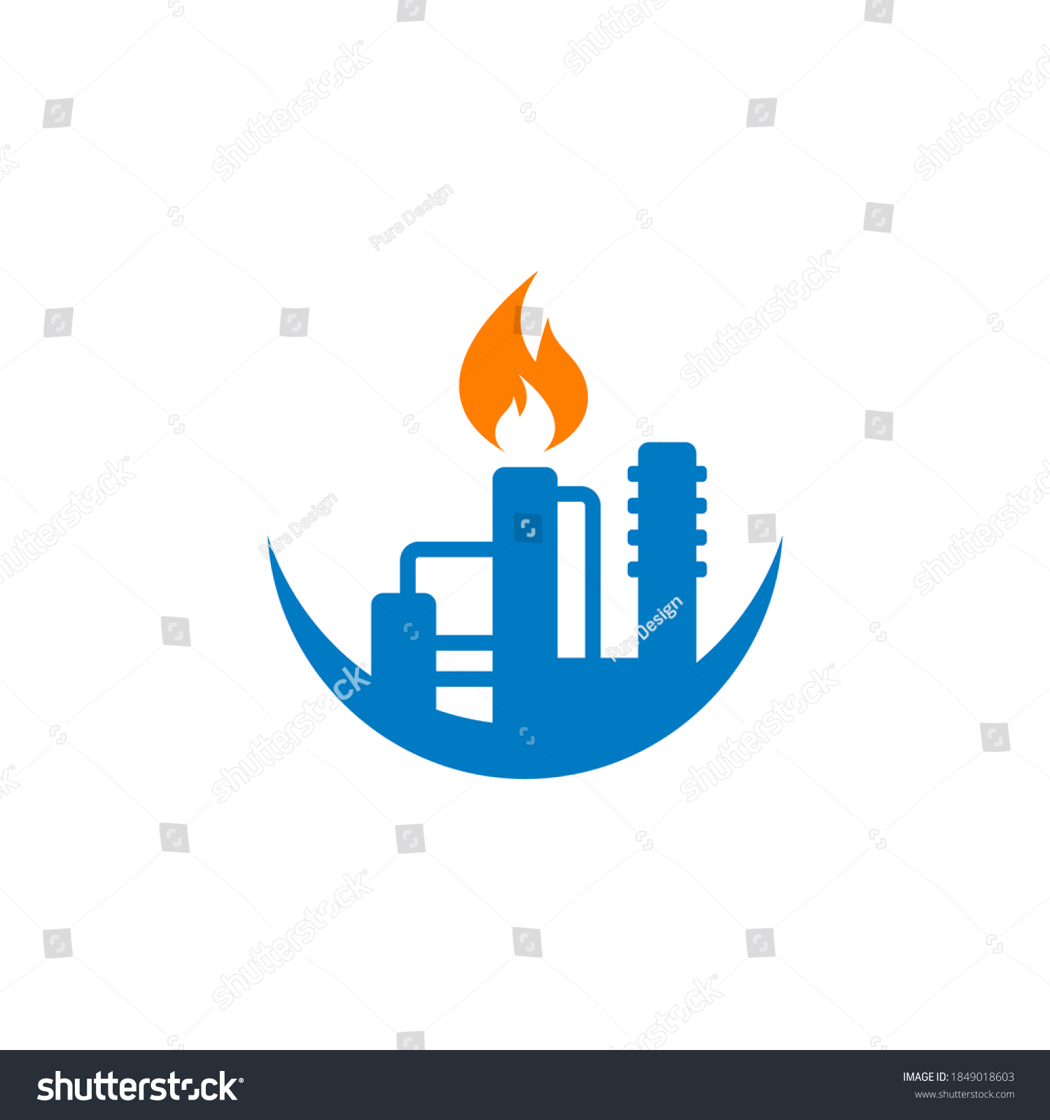 Vector de refinería, vector de logotipos: vector de stock (libre de ...