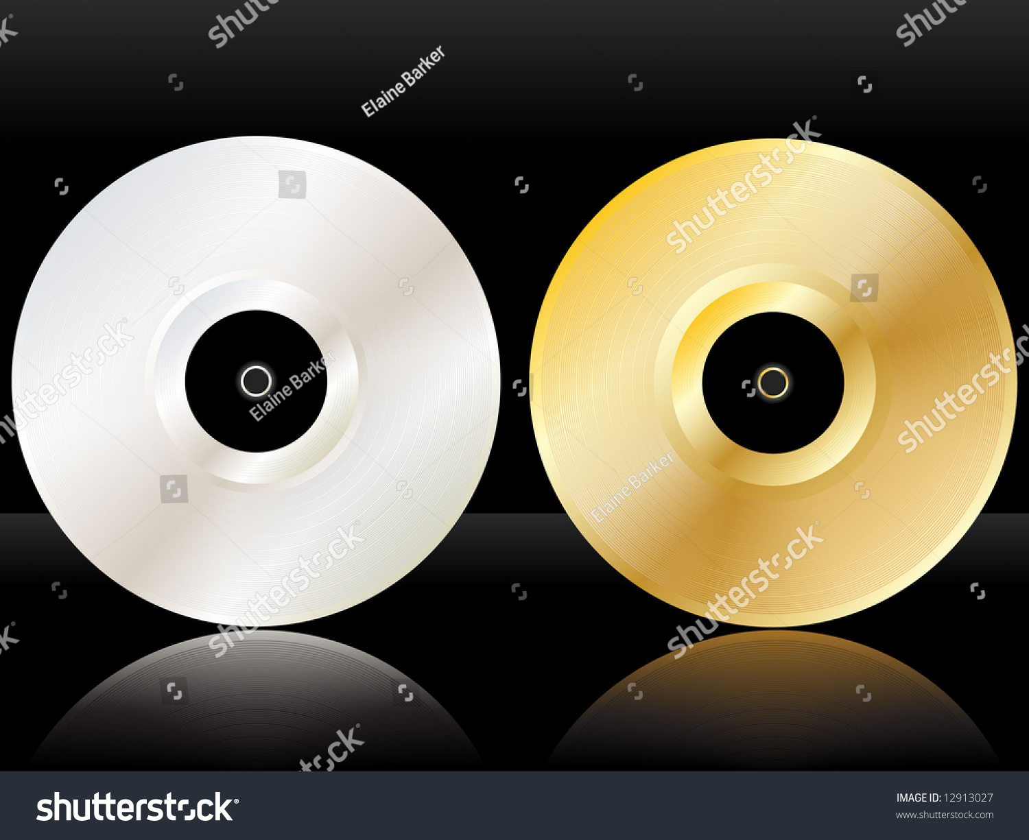 Reflected Platinum Disc Illustration Stock Vector (Royalty Free) 12913027