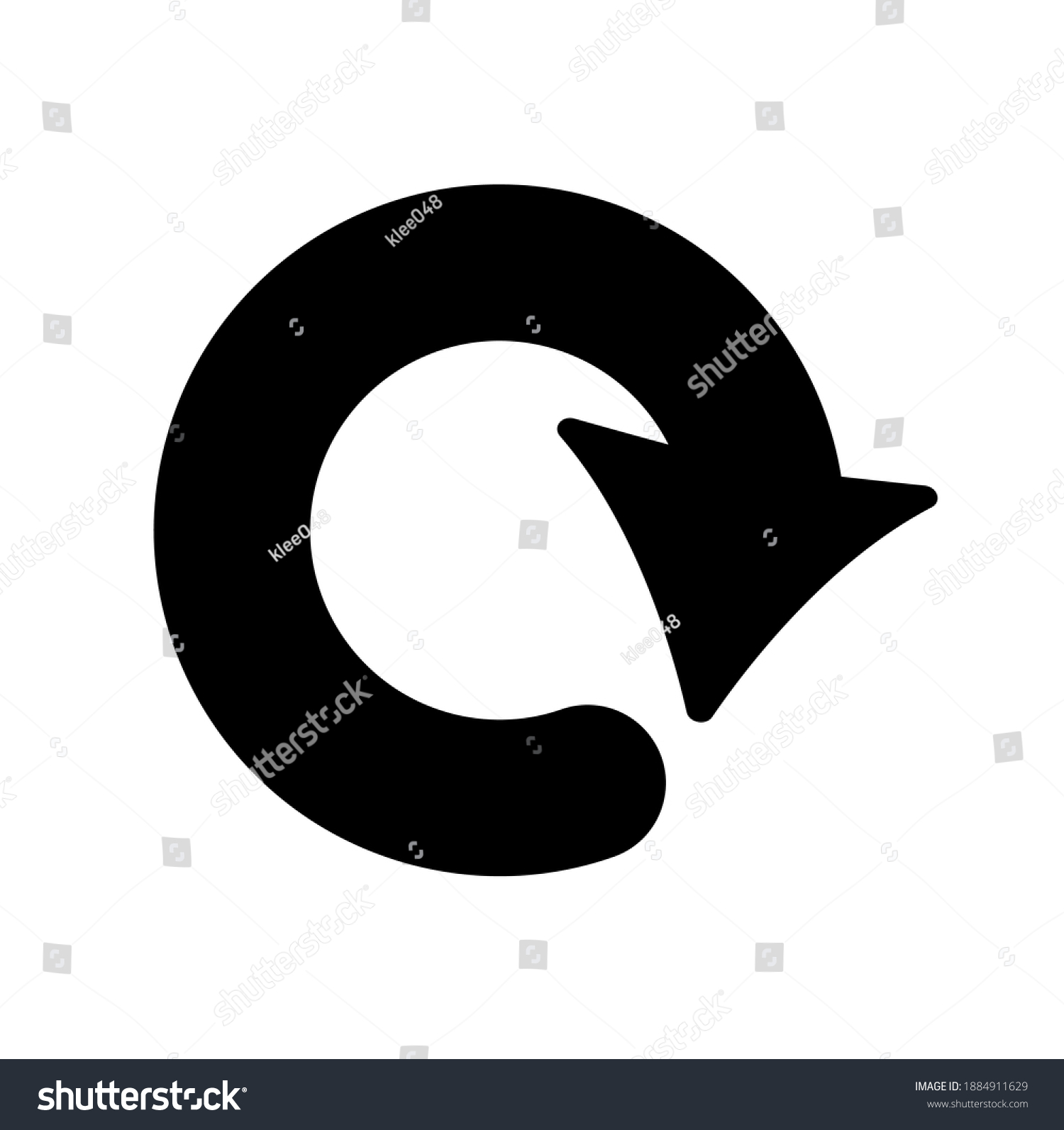 Refresh Arrow Vector Icon Web Sign Stock Vector (Royalty Free ...
