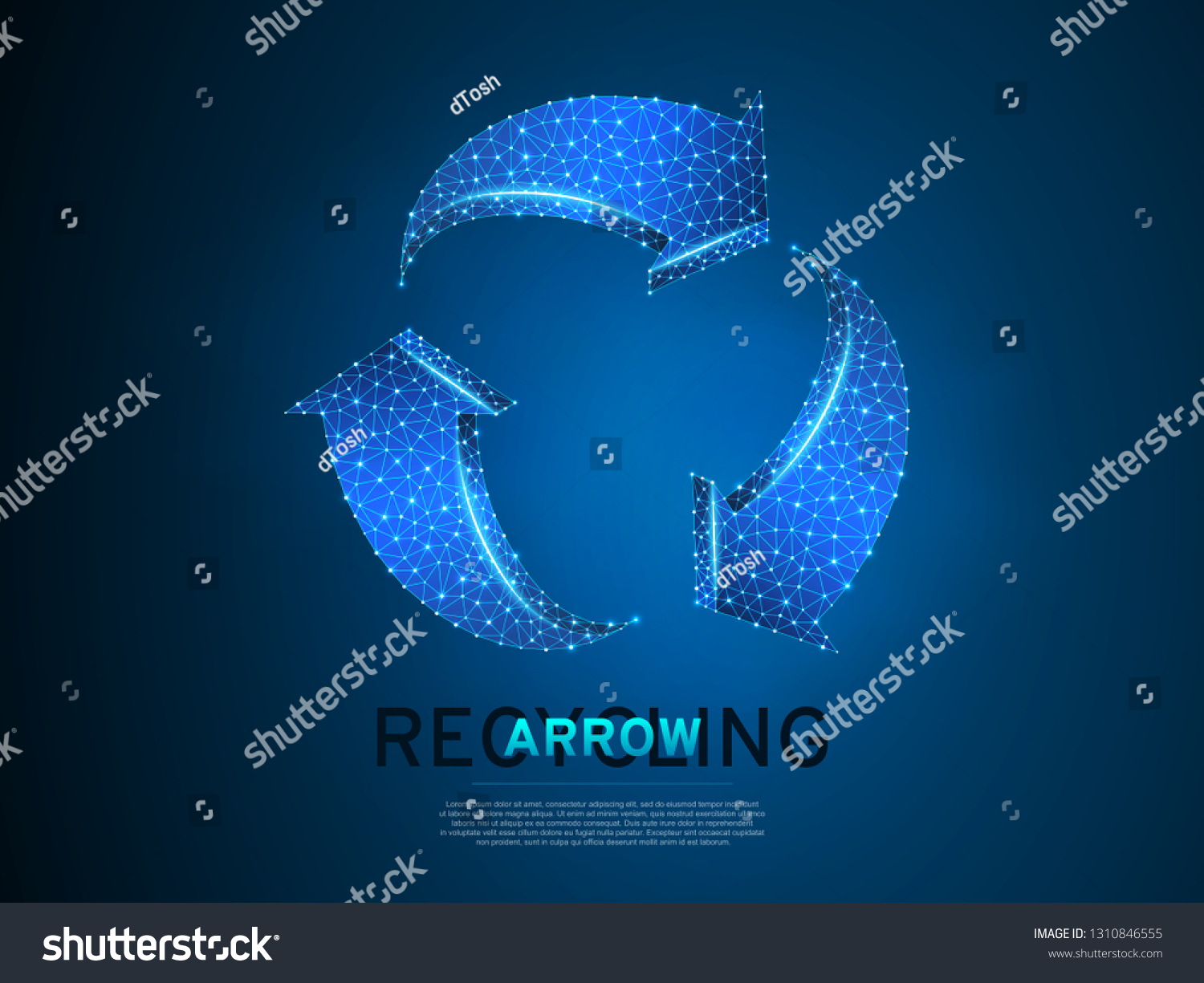 Refresh Circular Arrows Symbol Wireframe Digital Stock Vector (Royalty ...