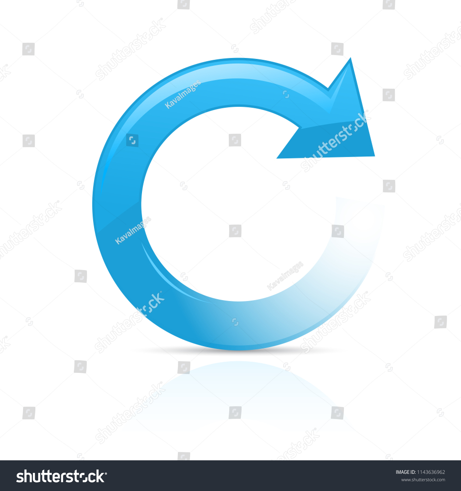 Refresh Reload Symbol Blue Circular Arrow Stock Vector (Royalty Free ...