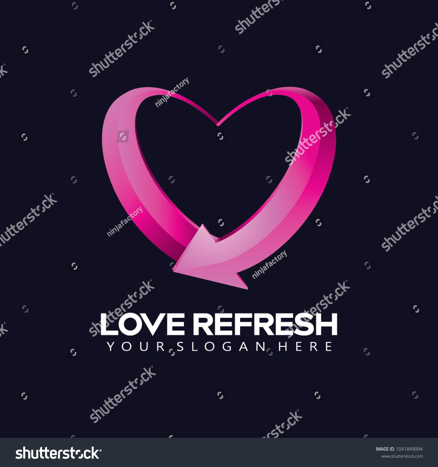 Refresh Your Love Logo Icon Stock Vector (Royalty Free) 1041849094 ...