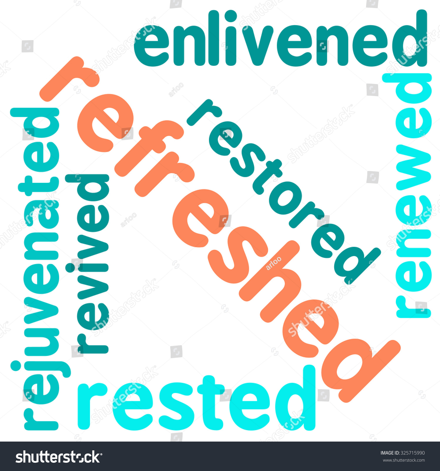 Refreshed Word Cloud On White Background Stock Vector (Royalty Free ...