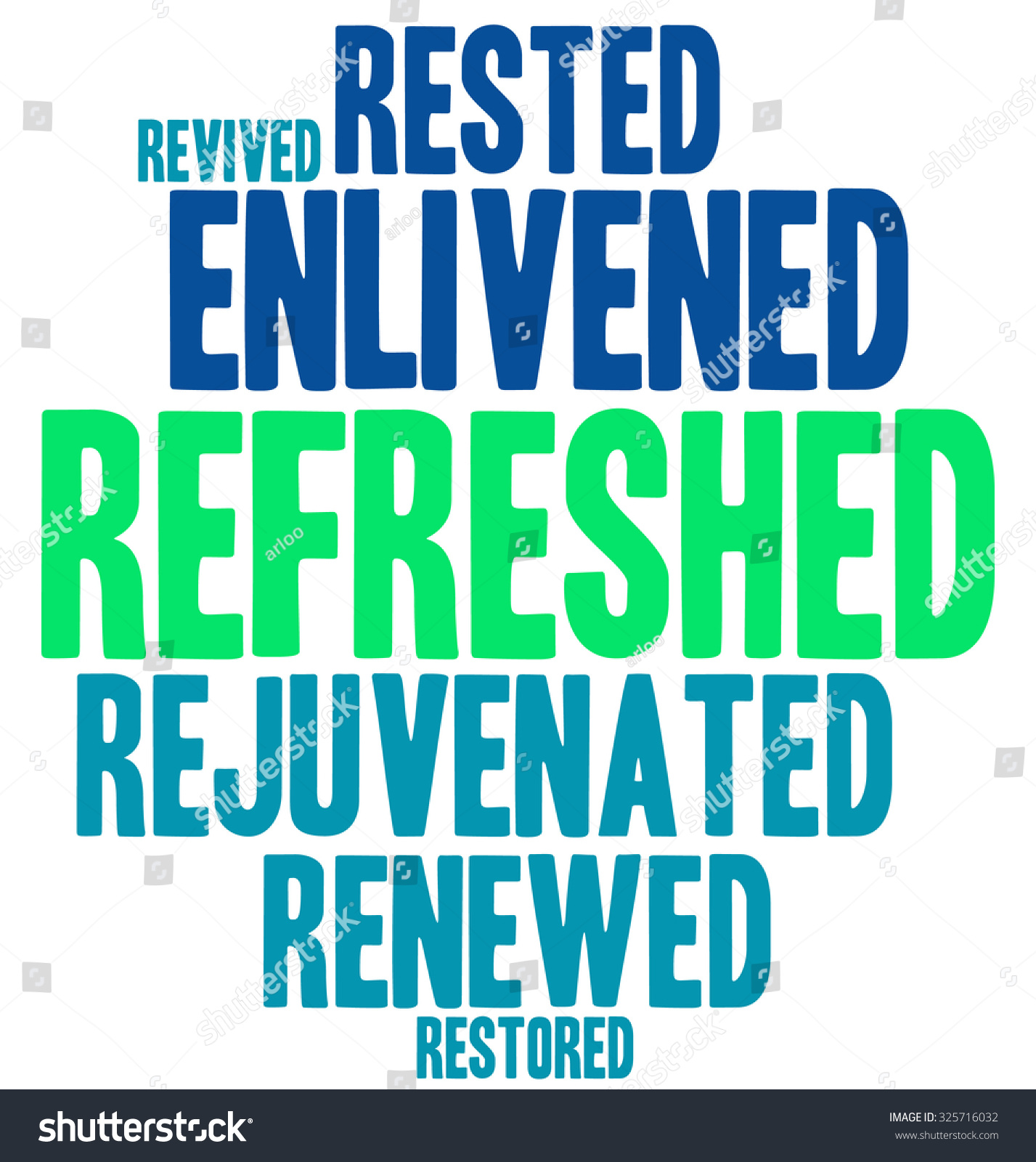 Refreshed Word Cloud On White Background Stock Vector (Royalty Free ...