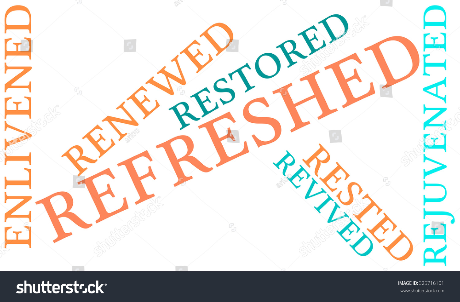 Refreshed Word Cloud On White Background Stock Vector (Royalty Free ...