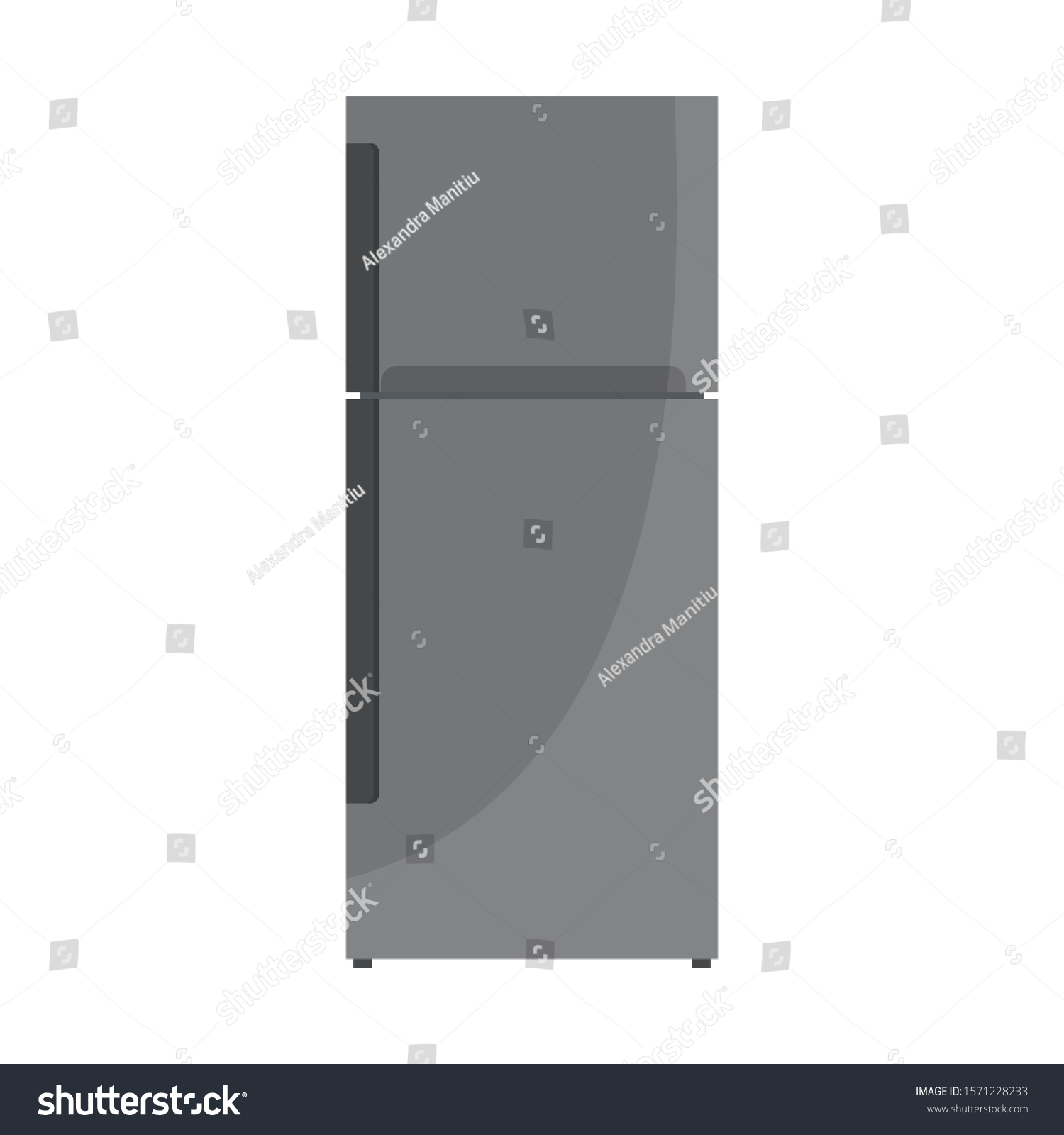 Refrigerator Vector Simple Flat Illustration Stock Vector (Royalty Free ...