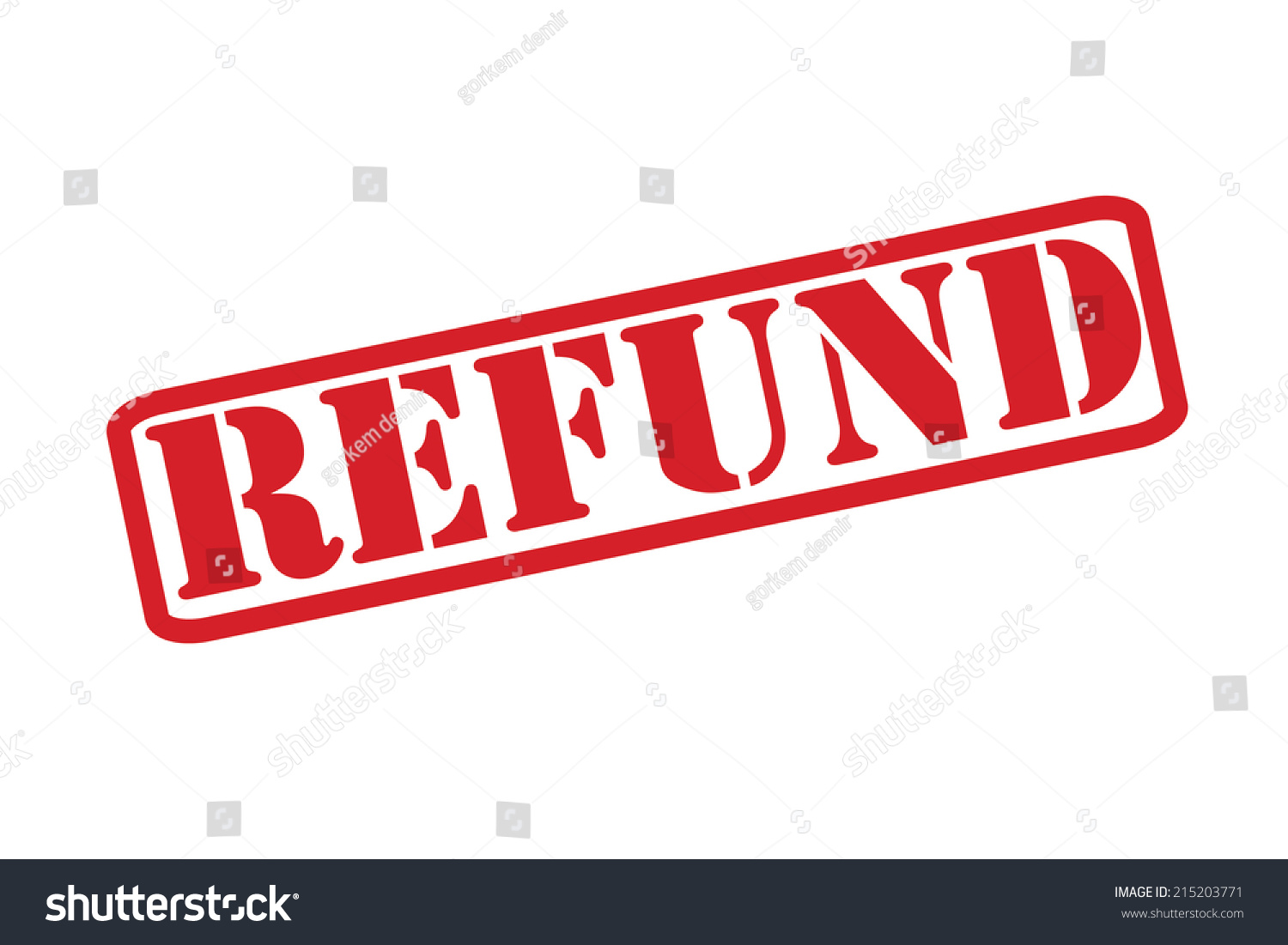 Refund Rubber Stamp Vector Over White Stock Vector (Royalty Free) 215203771