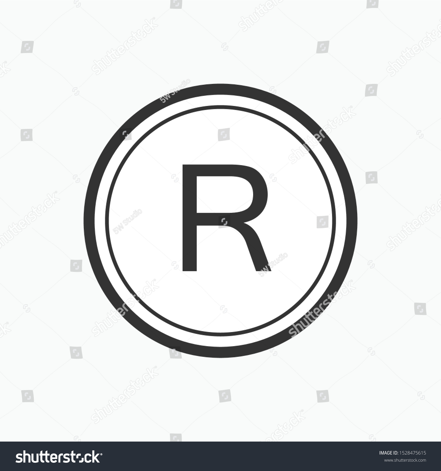 Registered Icon Vector Sign Symbol Design Stock Vector (Royalty Free ...