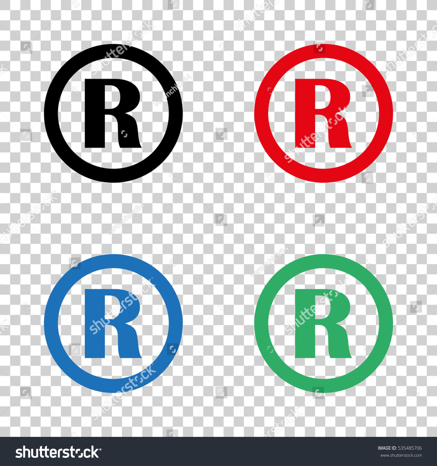 Registered Trademark Vector Icon Stock Vector (Royalty Free) 535485706 ...