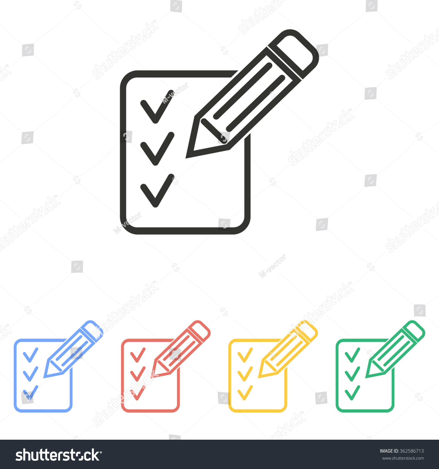 Registration Icon On White Background Vector Stock Vector (Royalty Free ...