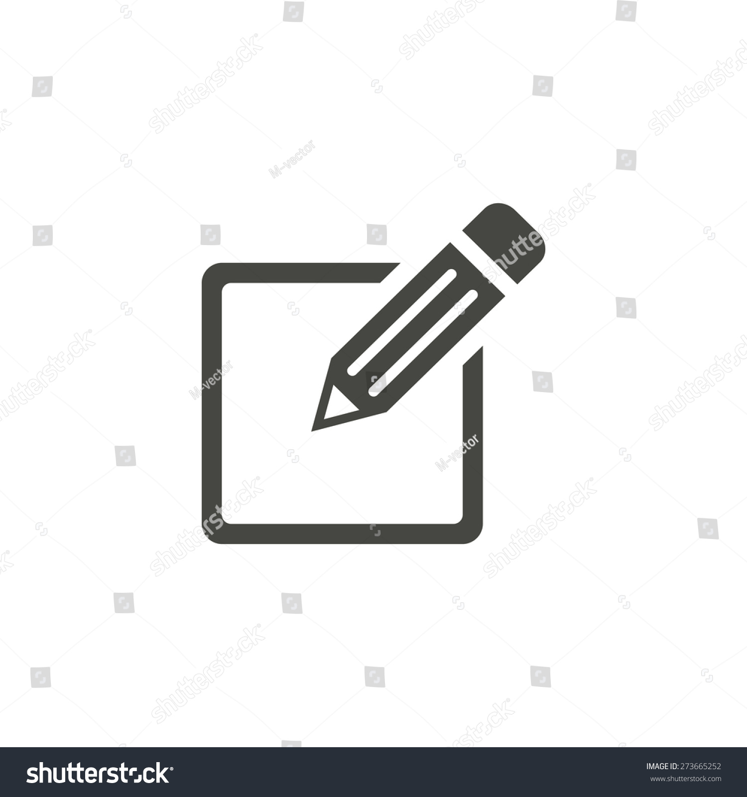 Registration Vector Icon Black On White Stock Vector (Royalty Free ...