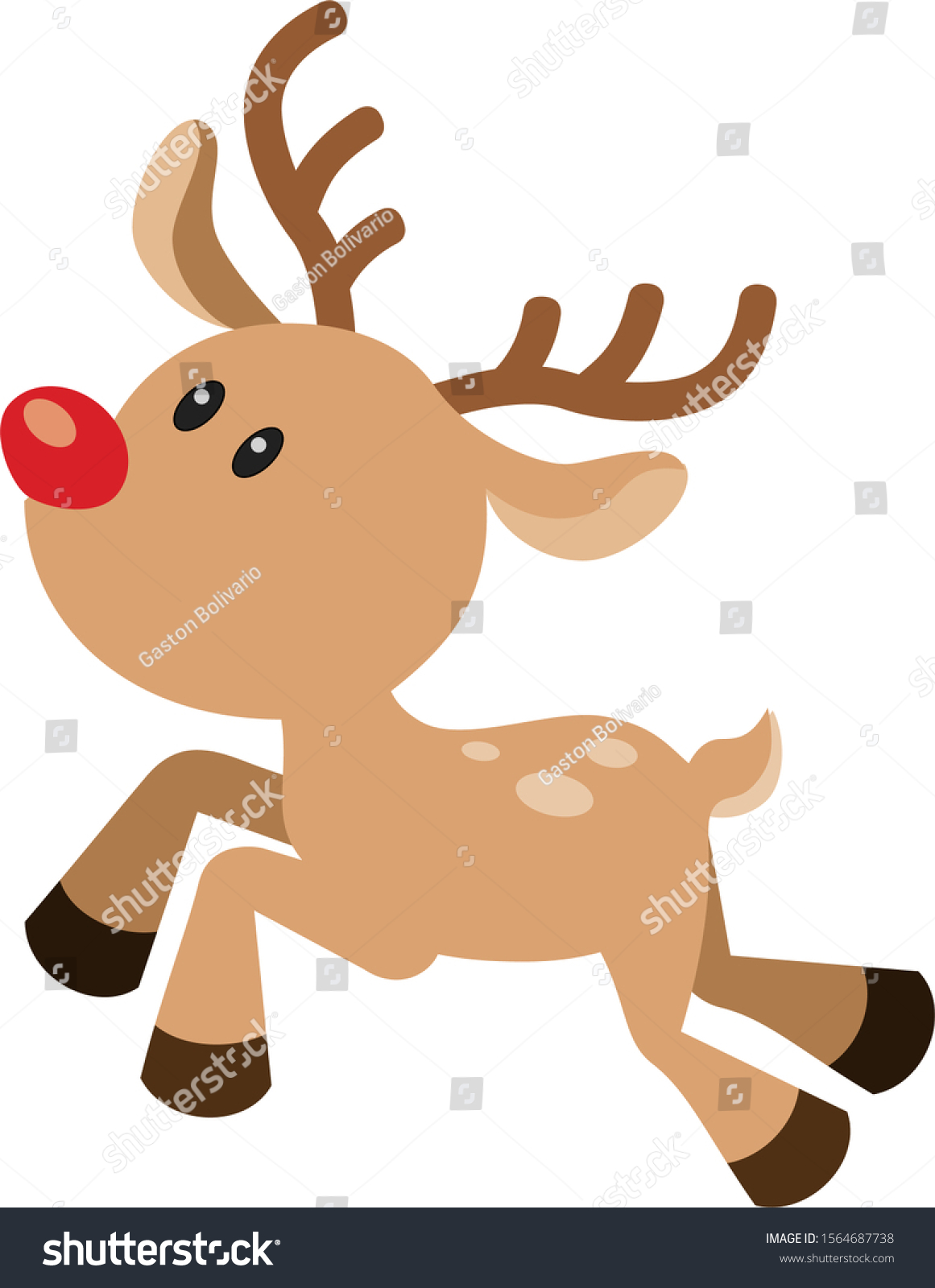Cartoon_rudolph_red Images, Stock Photos & Vectors | Shutterstock