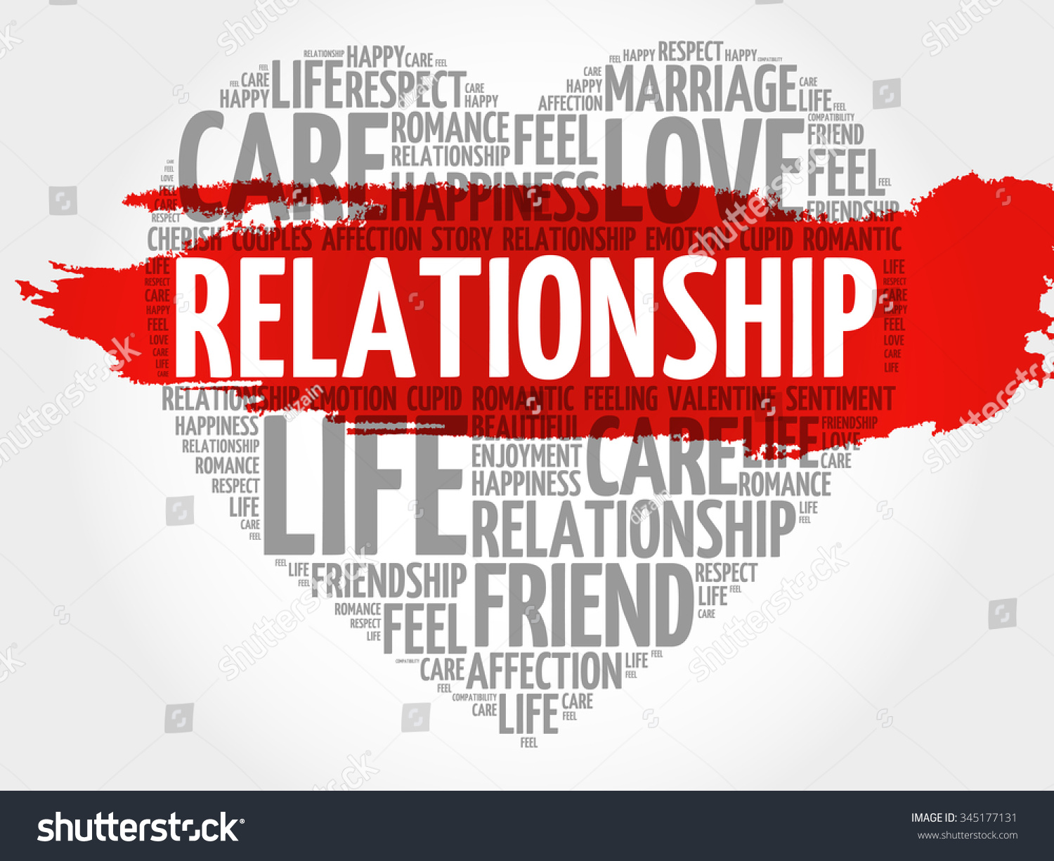 Relationship Concept Heart Word Cloud Stock Vector (Royalty Free ...