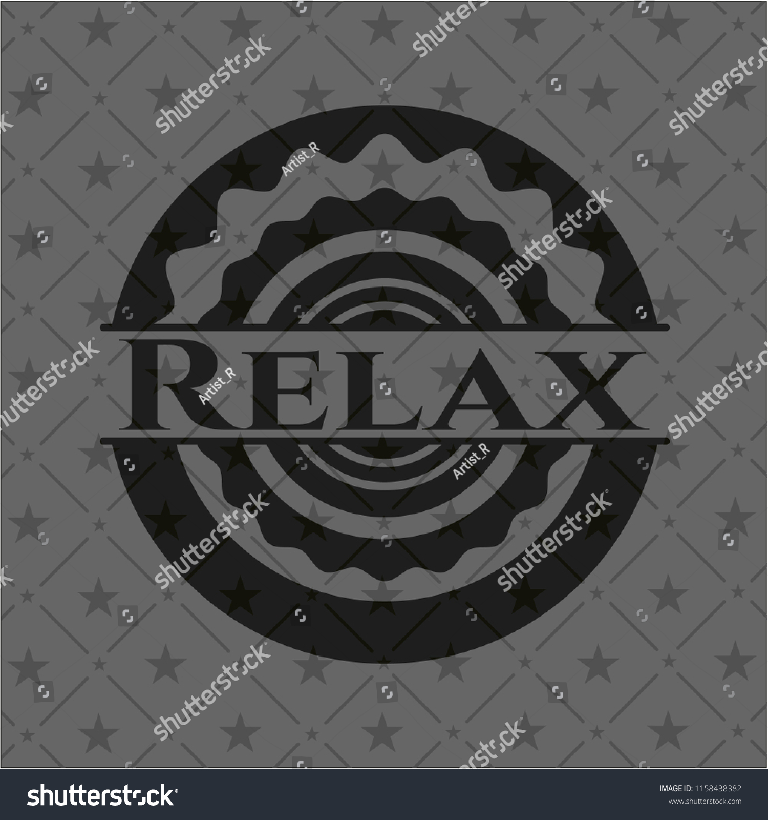 Relax Black Emblem Stock Vector (Royalty Free) 1158438382 | Shutterstock