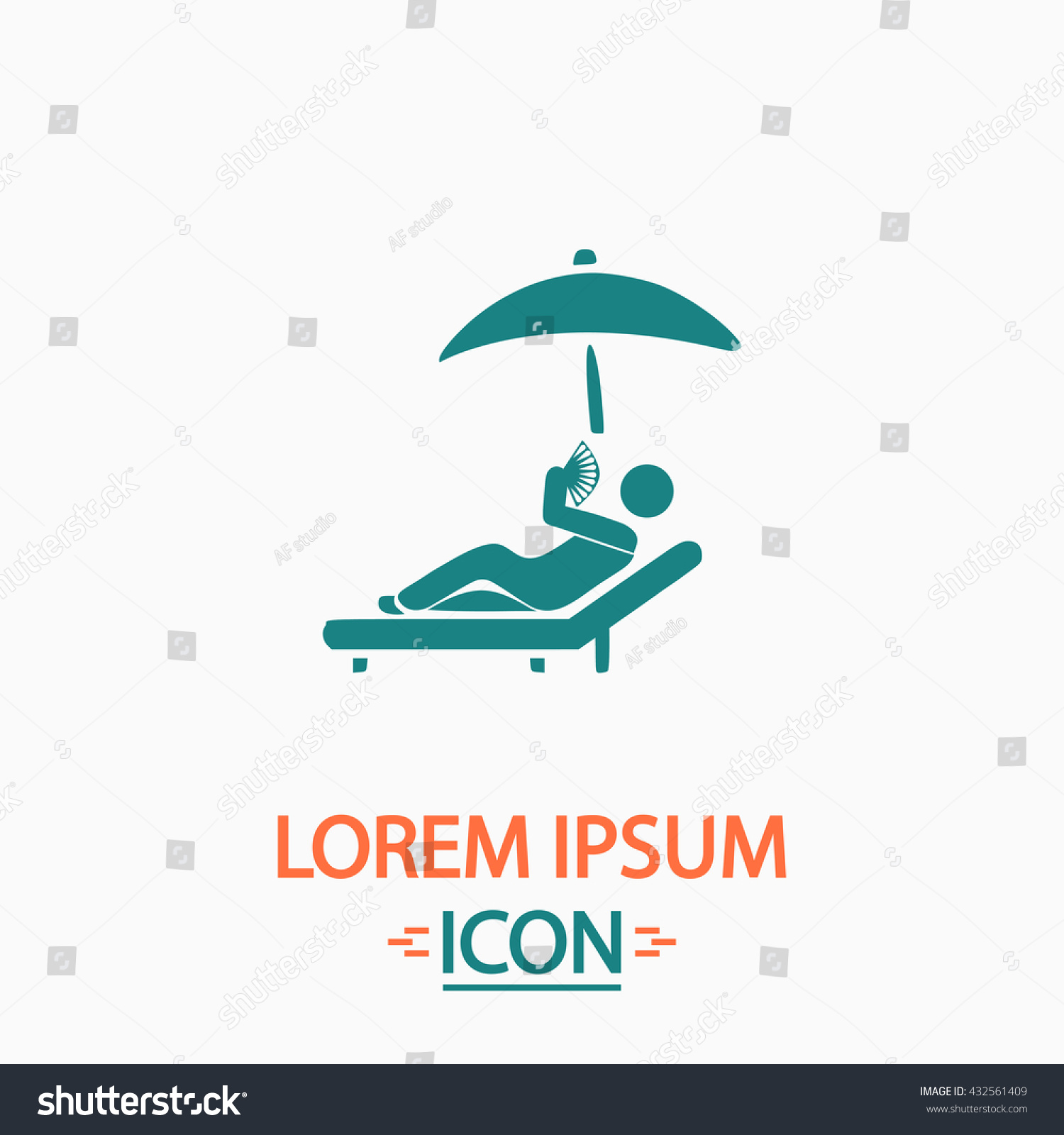 Relax Flat Icon On White Background Stock Vector (Royalty Free ...