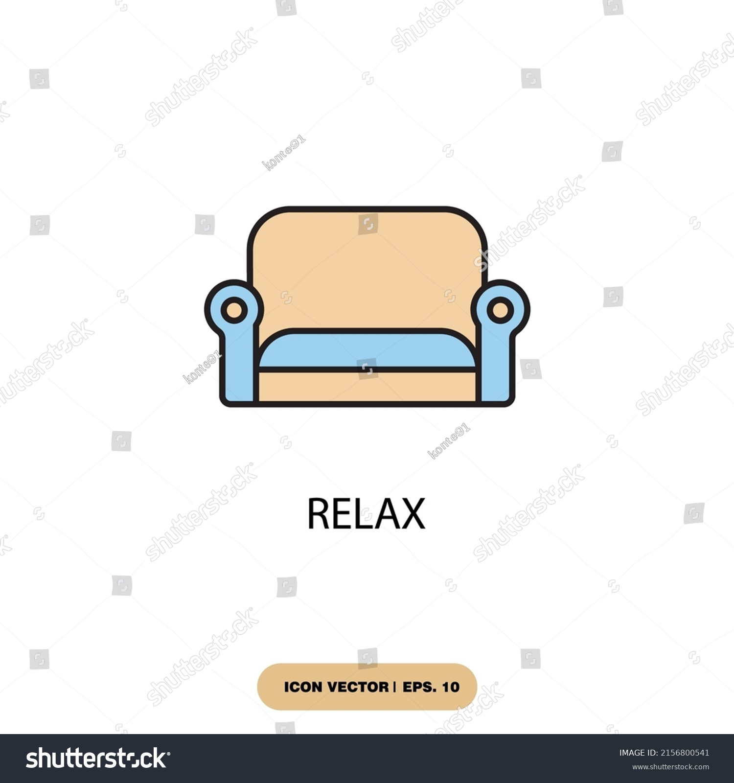 Relax Icons Symbol Vector Elements Infographic Stock Vector (Royalty ...