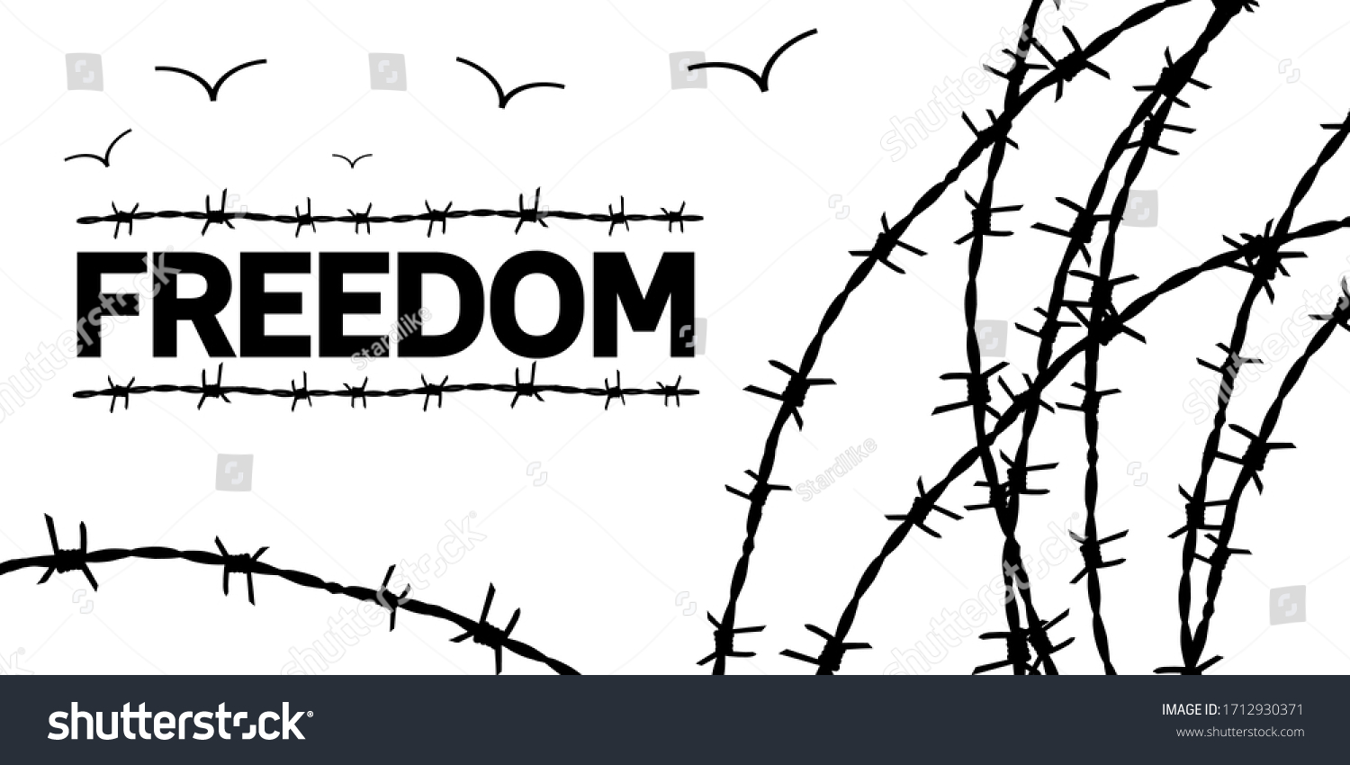 Release Prison Barbed Wire Vector Black Stock Vector (Royalty Free ...