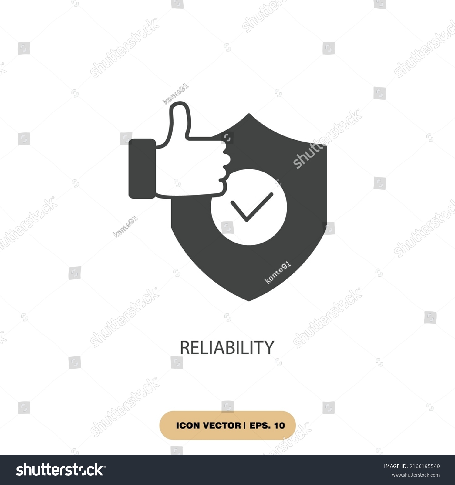 Reliability Icons Symbol Vector Elements Infographic Stock Vector ...