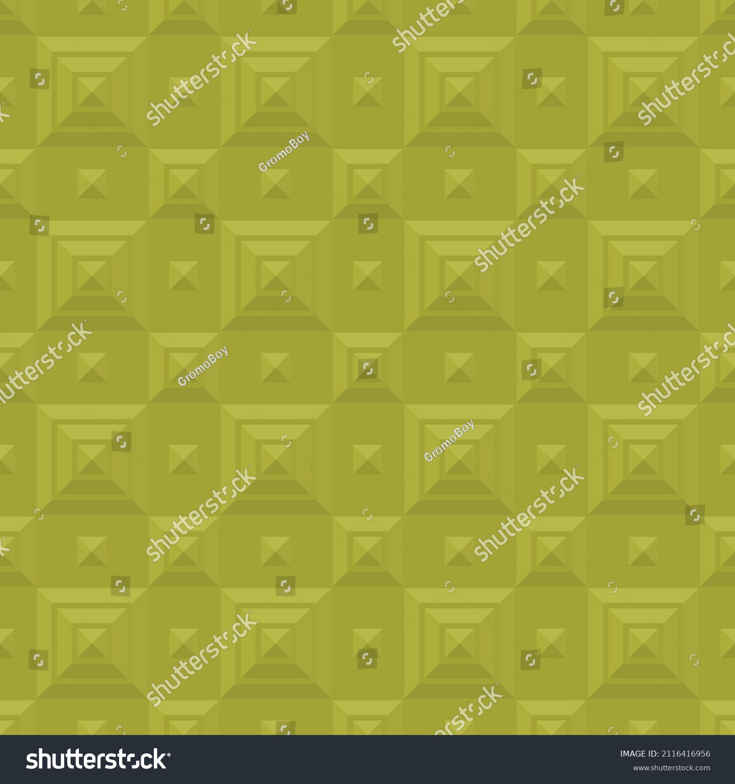 Relief Pattern Olive Green Stepped Pyramids Stock Vector (Royalty Free ...
