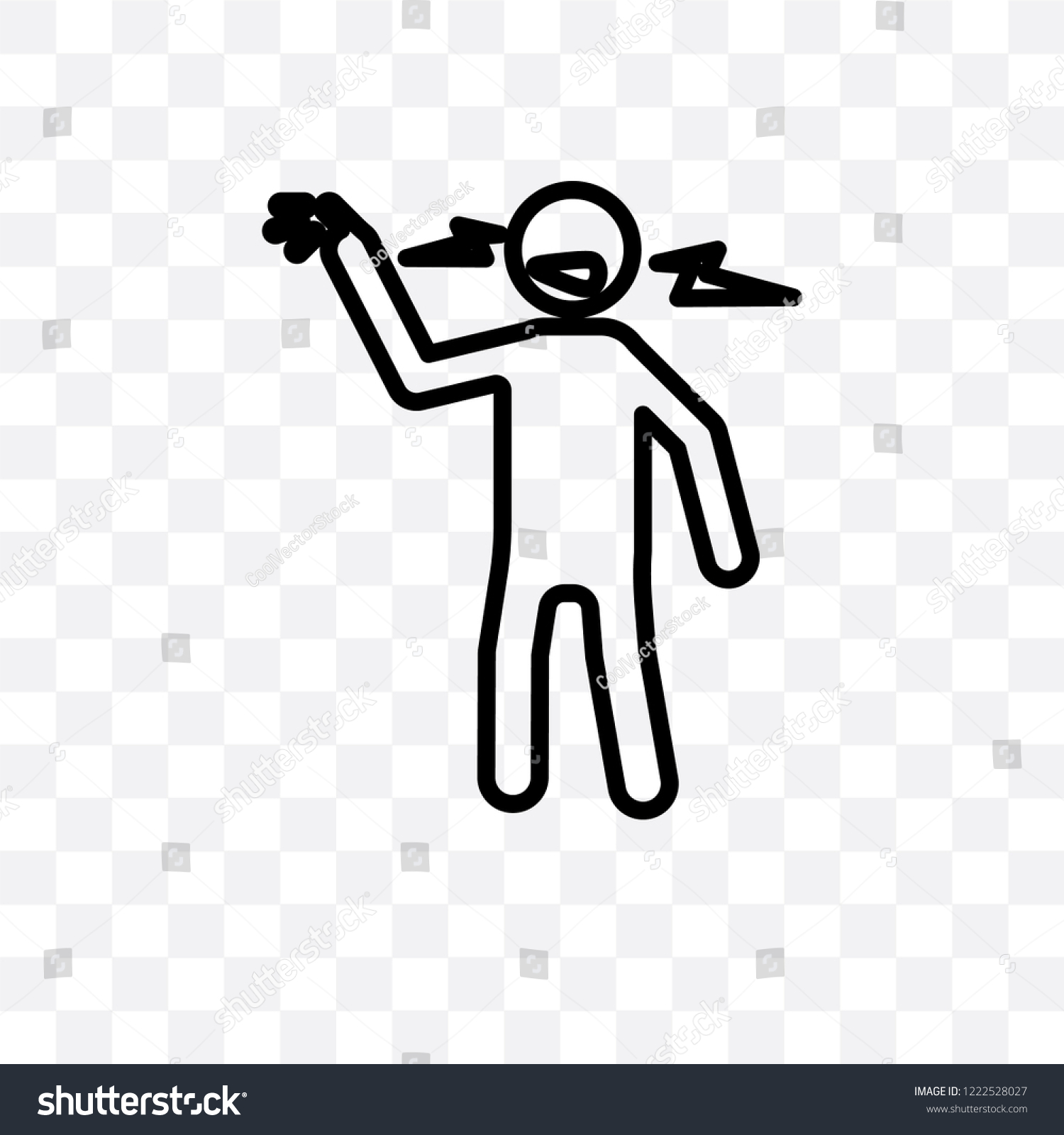 Relieved Human Vector Linear Icon Isolated Stock Vector (Royalty Free ...