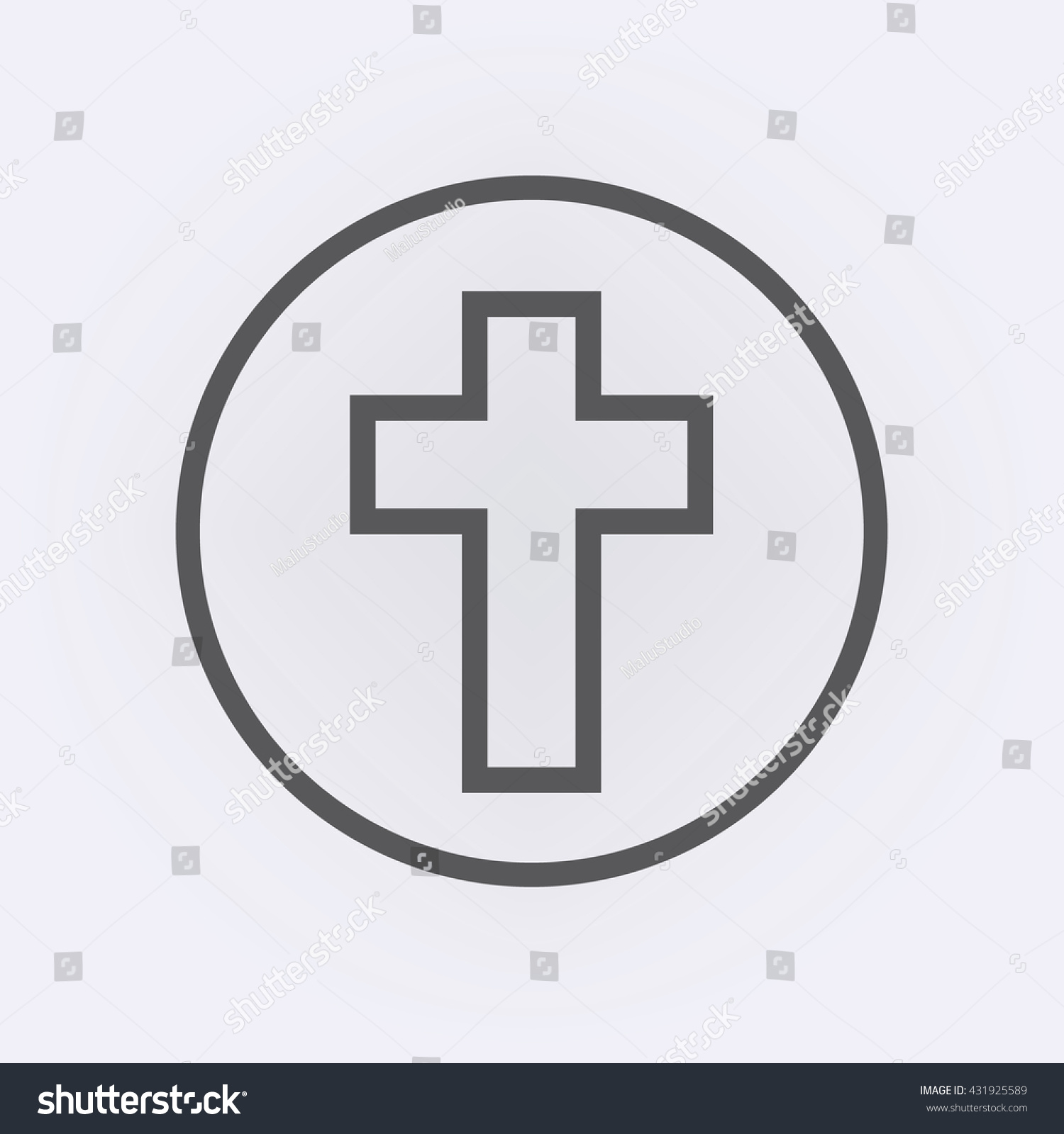 Religion Cross Icon Vector Illustration Stock Vector (Royalty Free ...