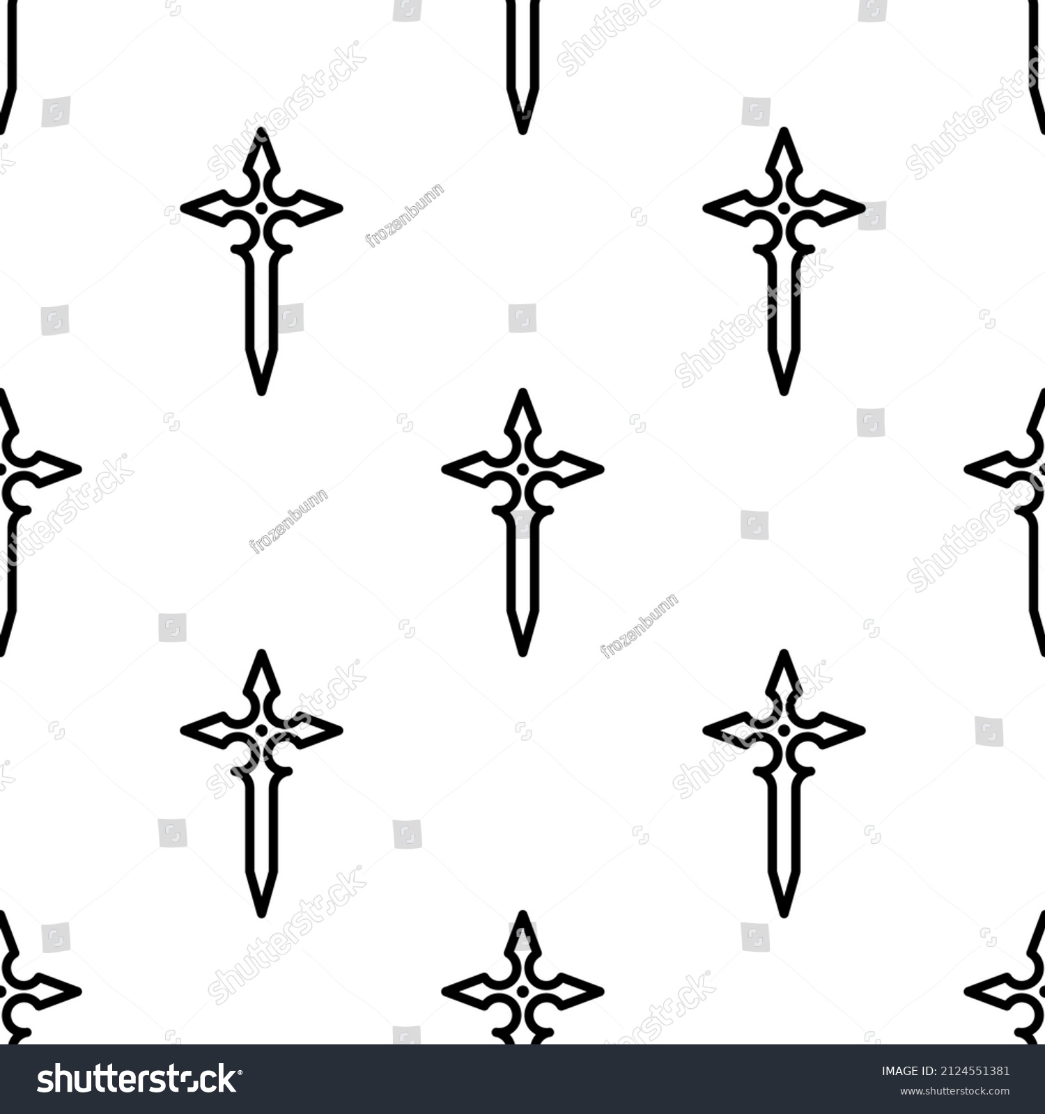 Religious Cross Seamless Pattern Vector Illustration Stock Vector ...