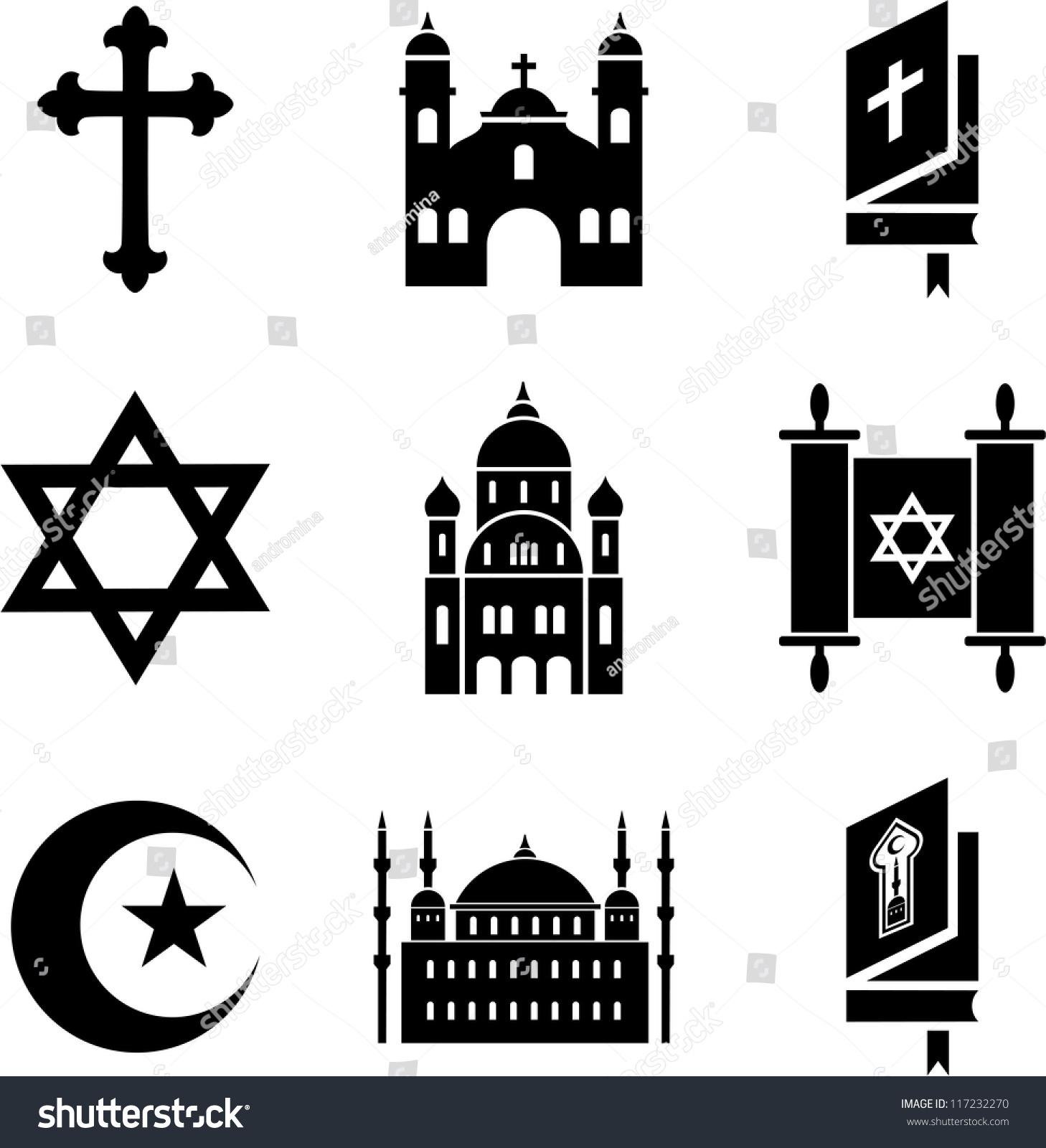 Religious Icons Stock Vector (Royalty Free) 117232270