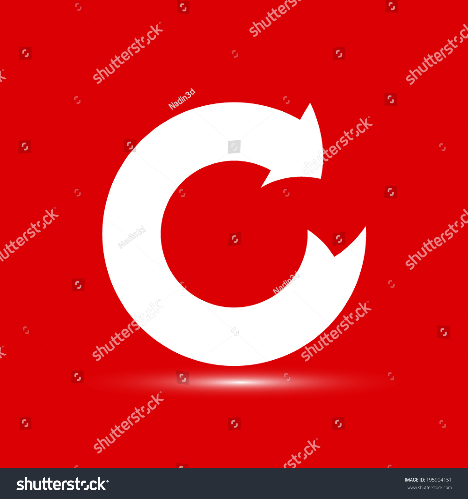 Reload Sign Inside Vector Icon Stock Vector (Royalty Free) 195904151