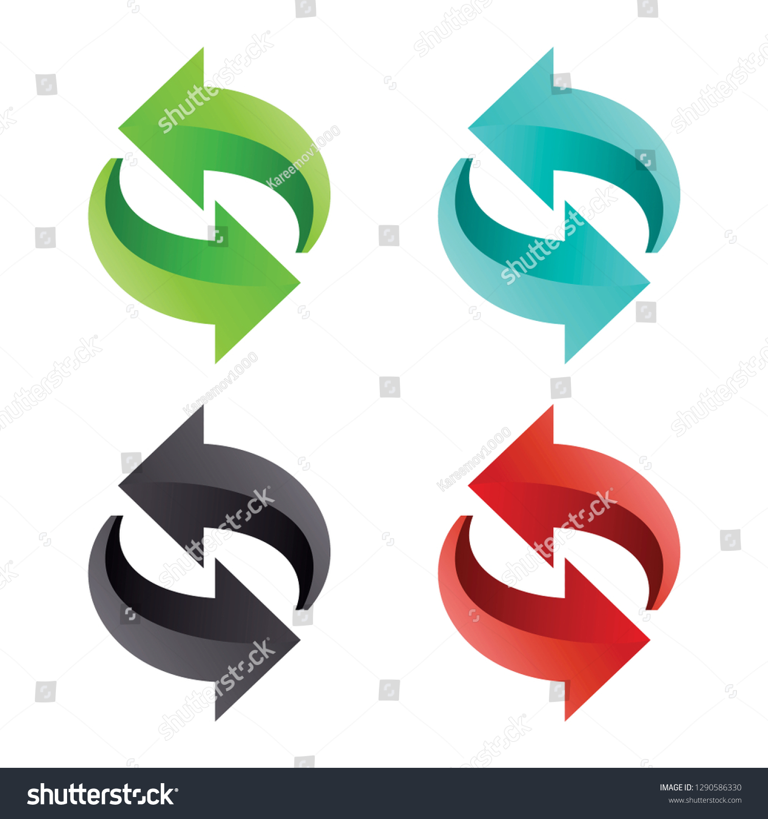 Reloadundo Redo Vector Icon 3d Looks Stock Vector (Royalty Free) 1290586330