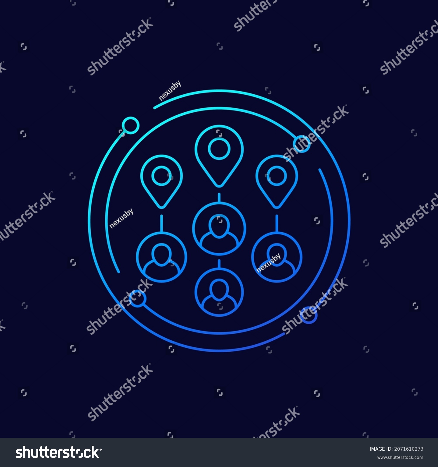 Relocation Relocate Staff Line Vector Icon Stock Vector (Royalty Free ...