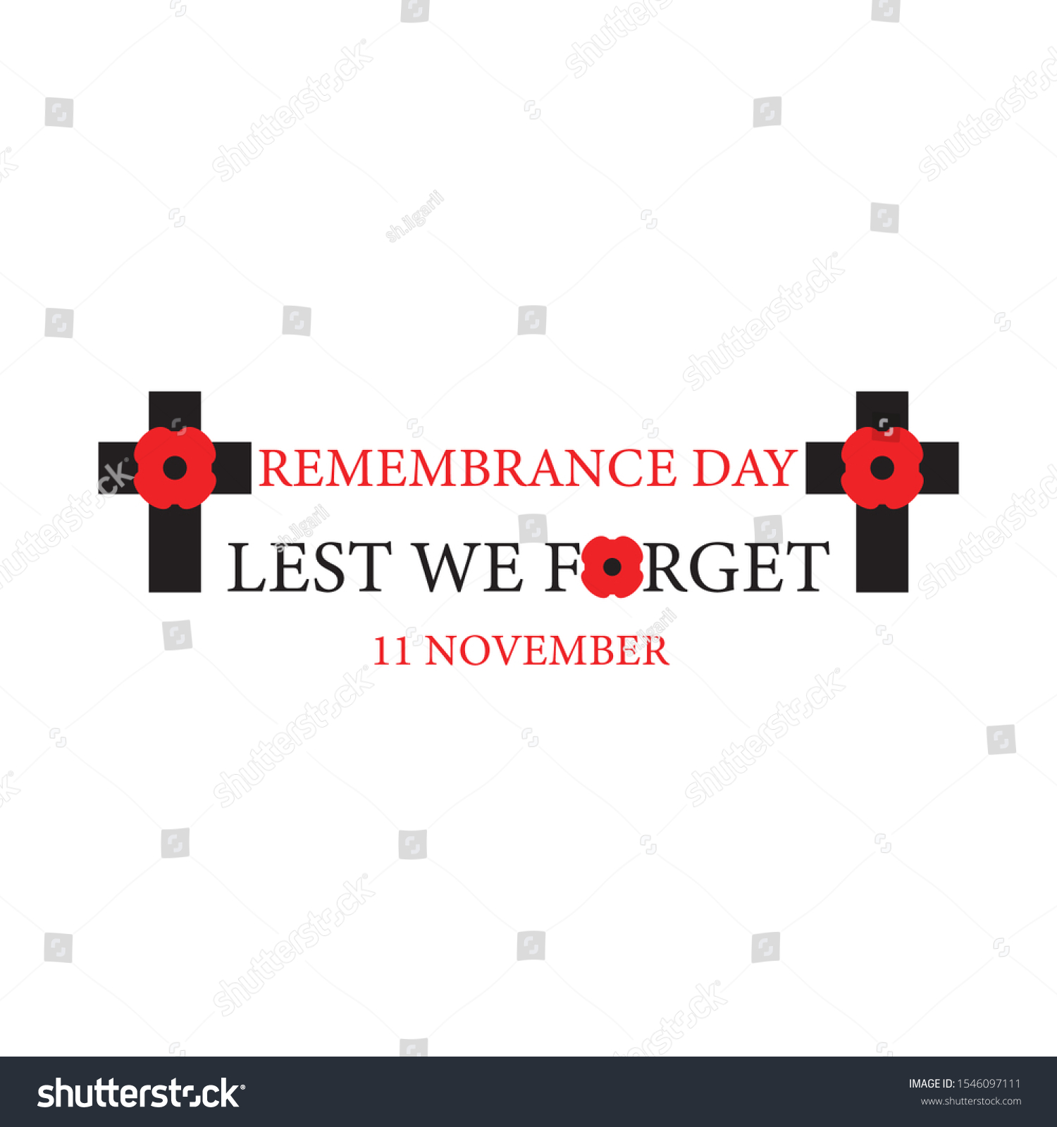 Remembrance Day Lest We Forget Text: เวกเตอร์สต็อก (ปลอดค่าลิขสิทธิ์ ...