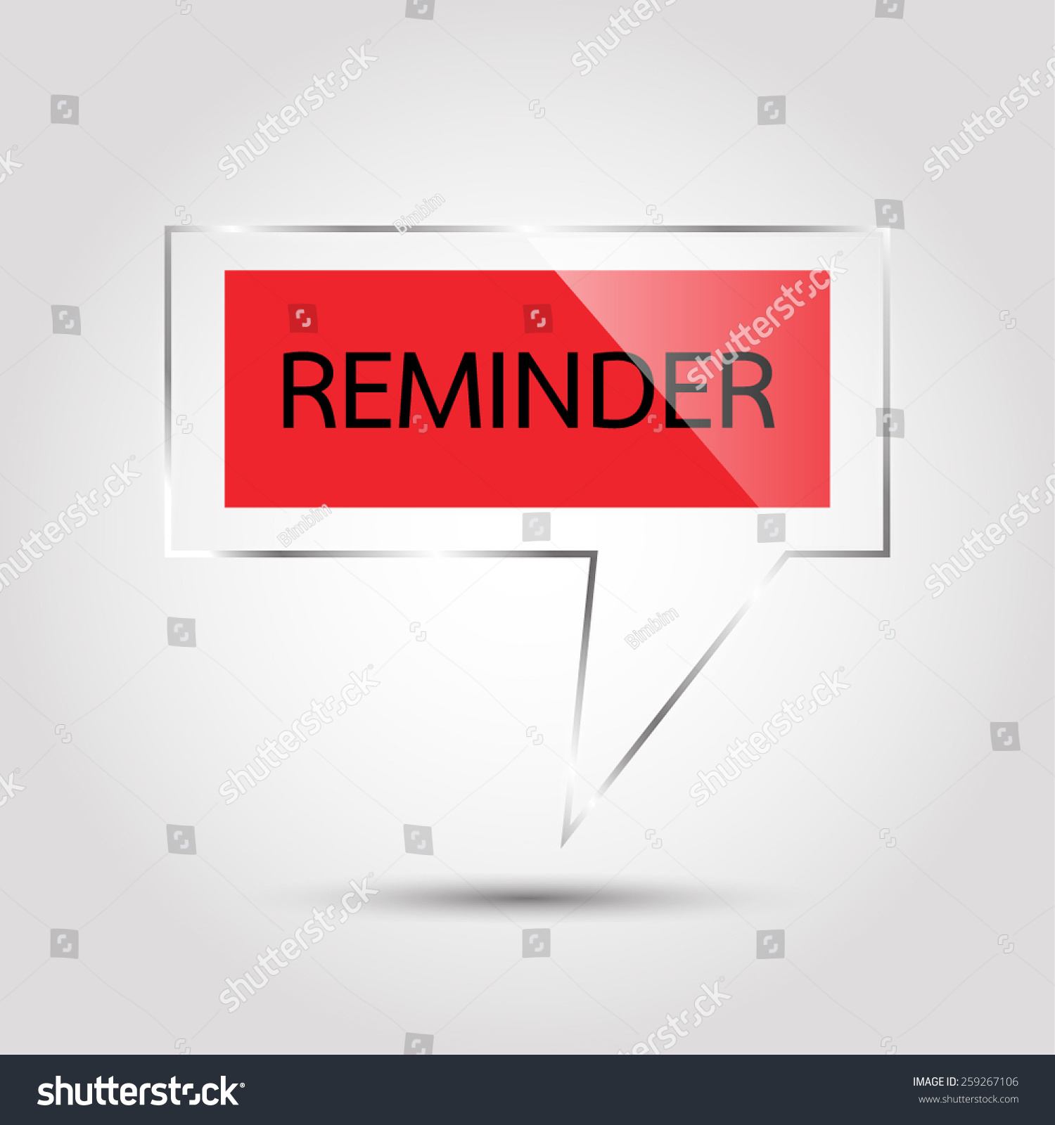 Reminder Transparent Bubble Speech Stock Vector (Royalty Free ...