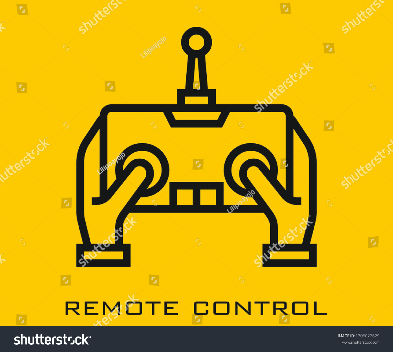 Remote Control Icon Signs Stock Vector (Royalty Free) 1306022629 ...