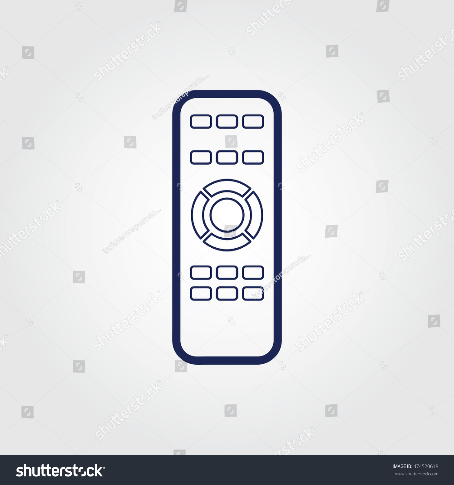 Remote Control Line Art Icon Stock Vector (Royalty Free) 474520618