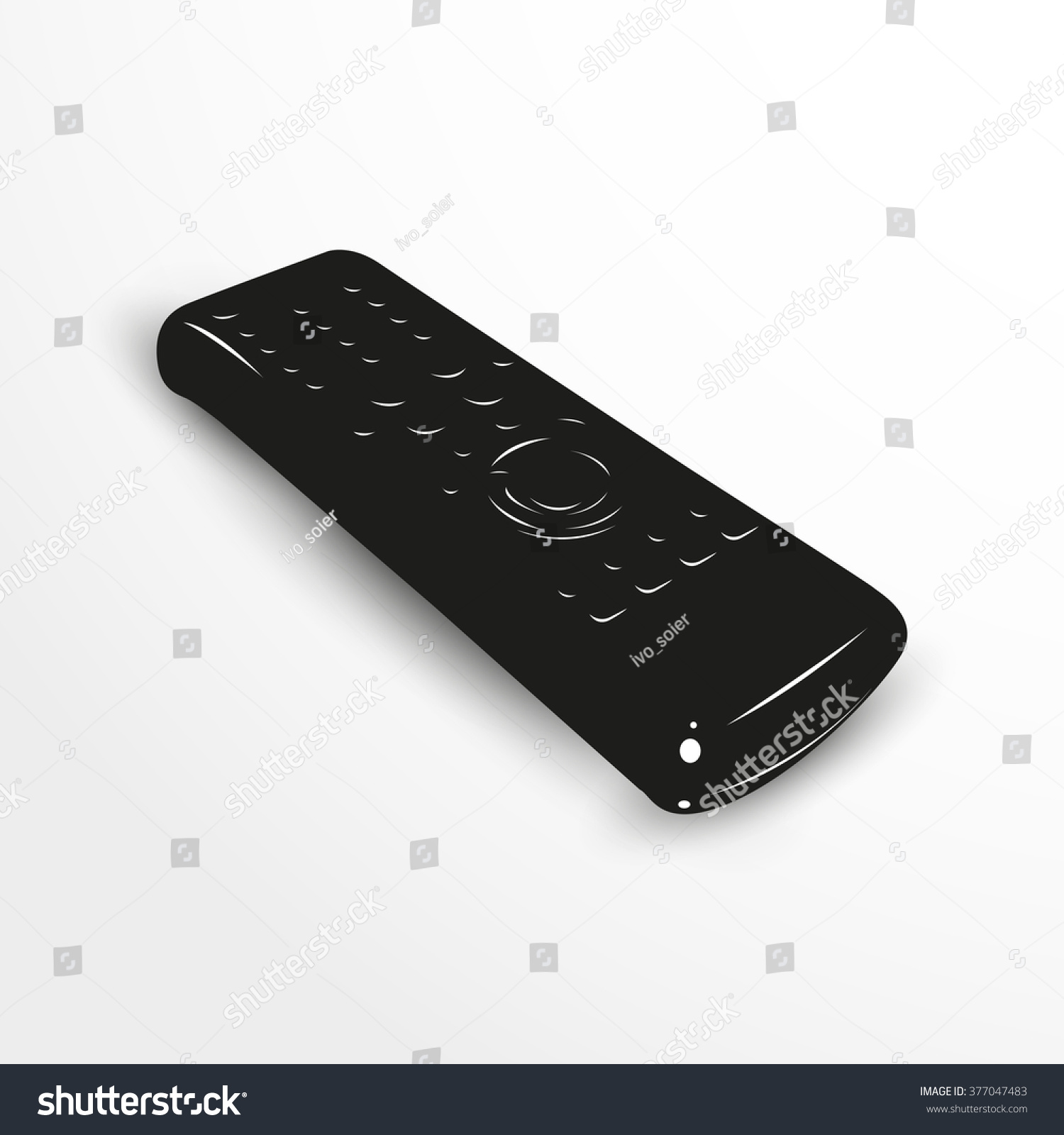 Remote Control Vector Illustration Black White Stock Vector (Royalty ...