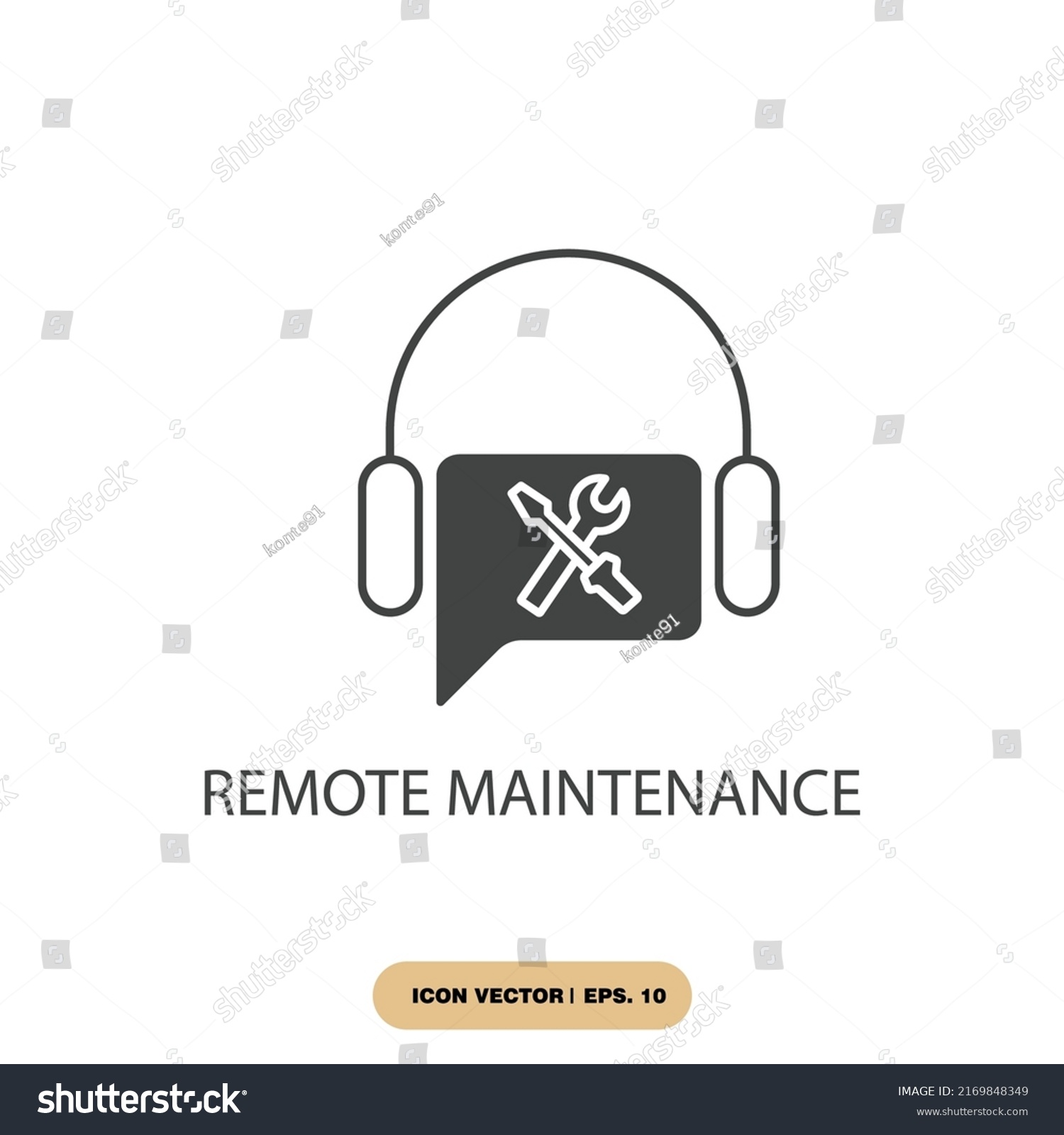 Remote Maintenance Icons Symbol Vector Elements Stock Vector (Royalty ...