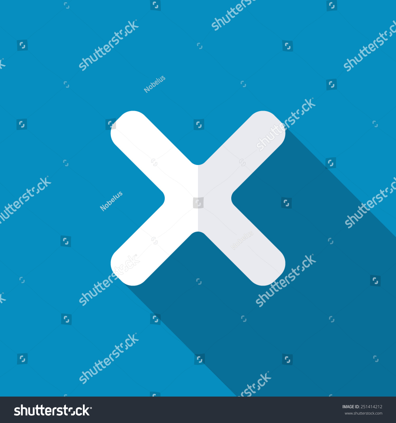Remove Button Delete X Icon Modern Stock Vector 251414212 - Shutterstock