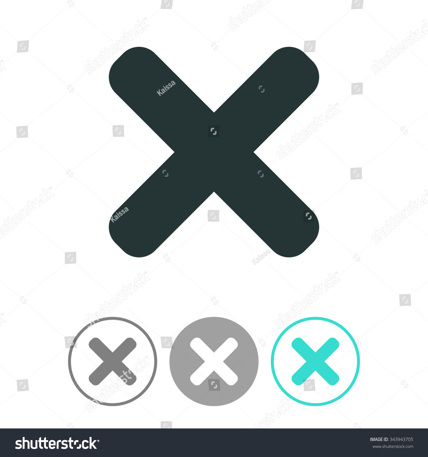 Remove Delete X Icon Stock Vector (Royalty Free) 343943705 | Shutterstock