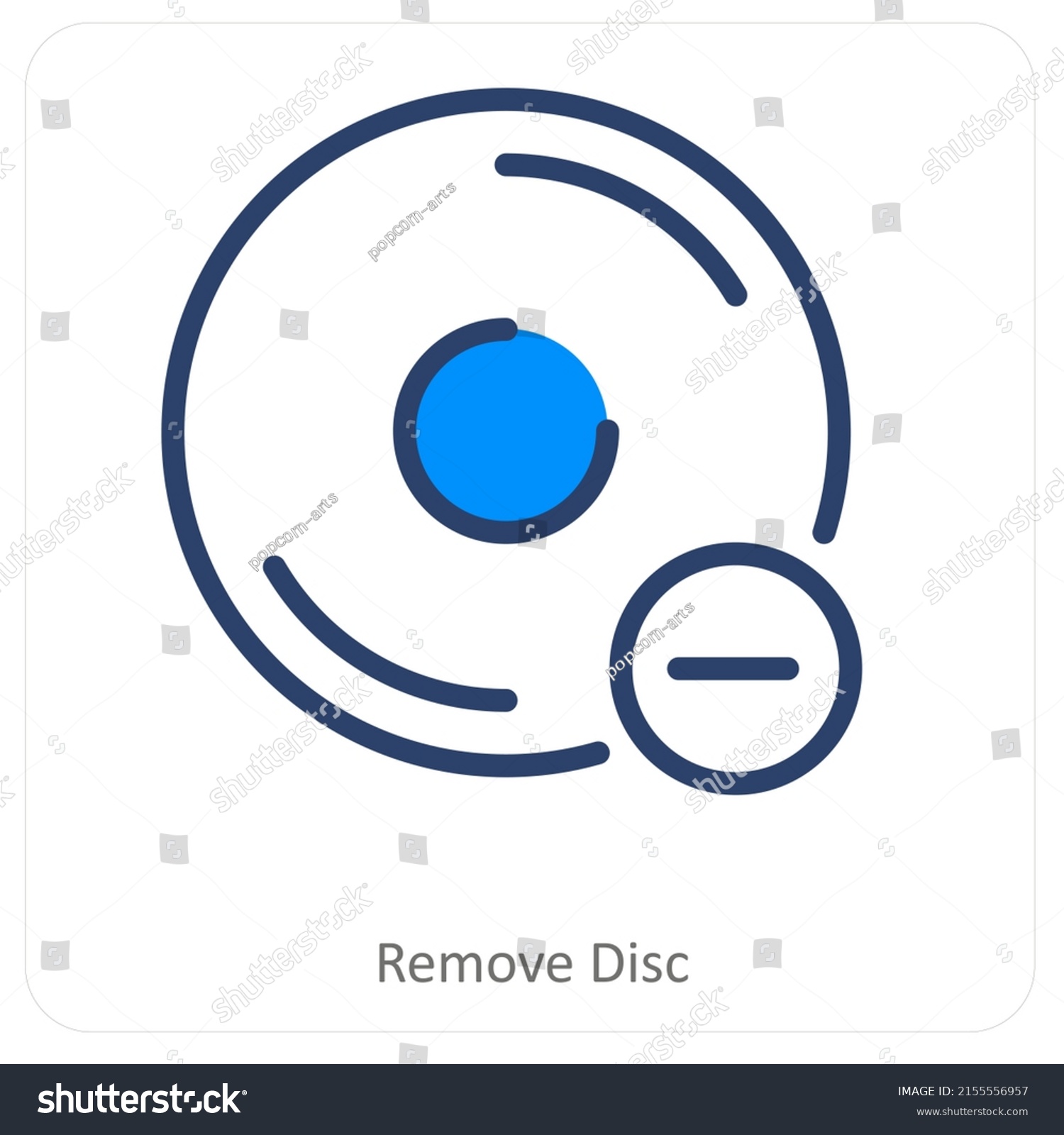 Remove Disc Disc Icon Concept Stock Vector (Royalty Free) 2155556957 ...