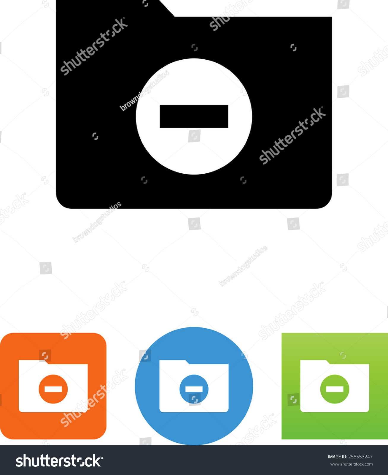 Remove Folder Icon Stock Vector (Royalty Free) 258553247 | Shutterstock