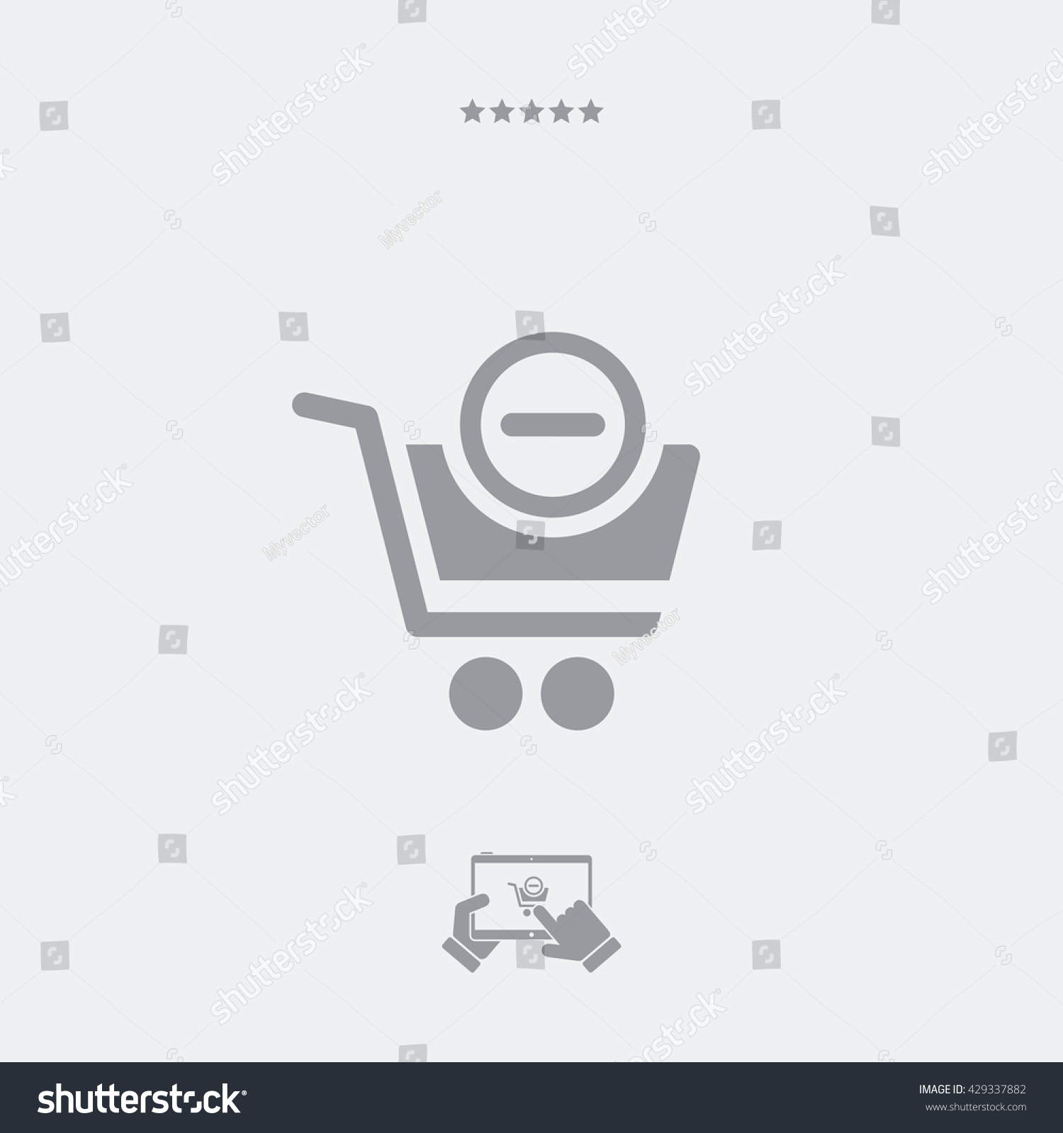 Remove Cart Icon Stock Vector (Royalty Free) 429337882 | Shutterstock