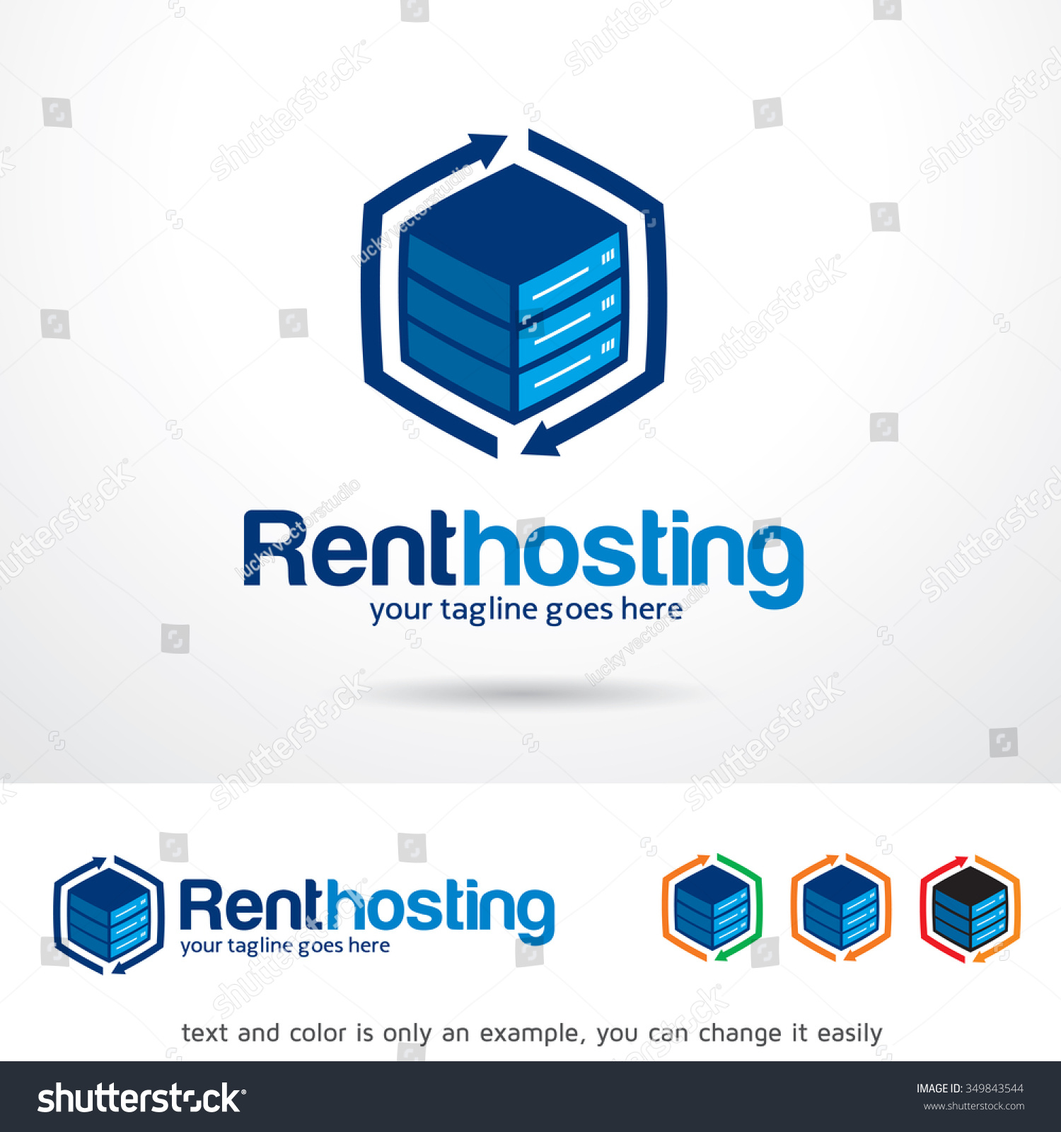 Rent Hosting Logo Template Design Vector Stock Vector (Royalty Free ...