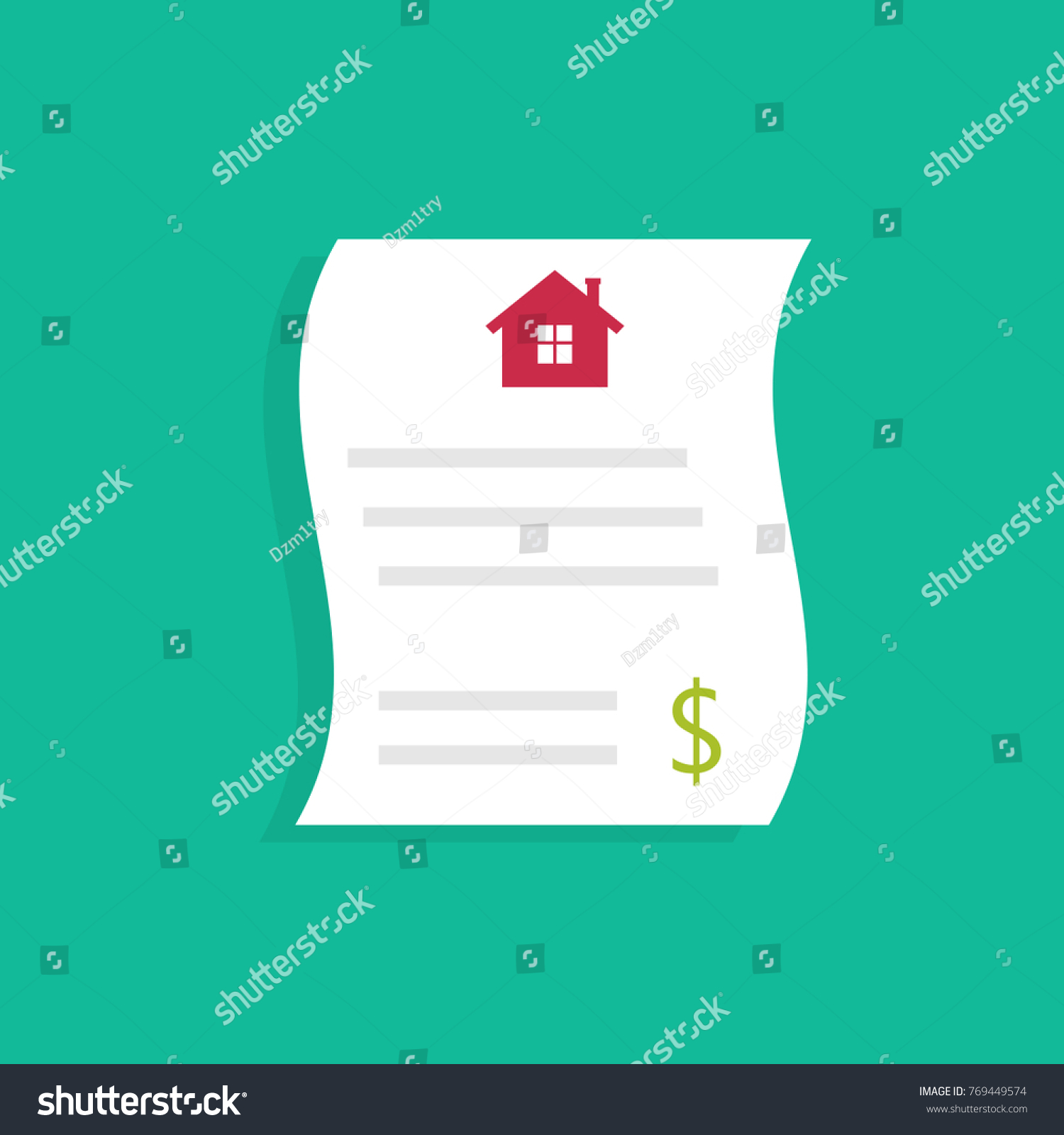 Rent Utility Bills Vector Illustration Stock Vector (Royalty Free ...