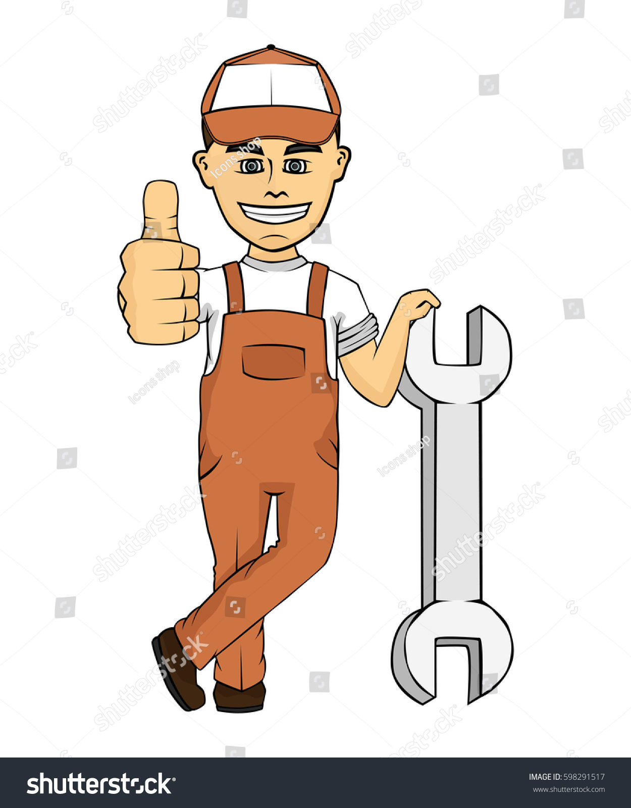Repairman Cartoon Vector Stock Vector (Royalty Free) 598291517 ...