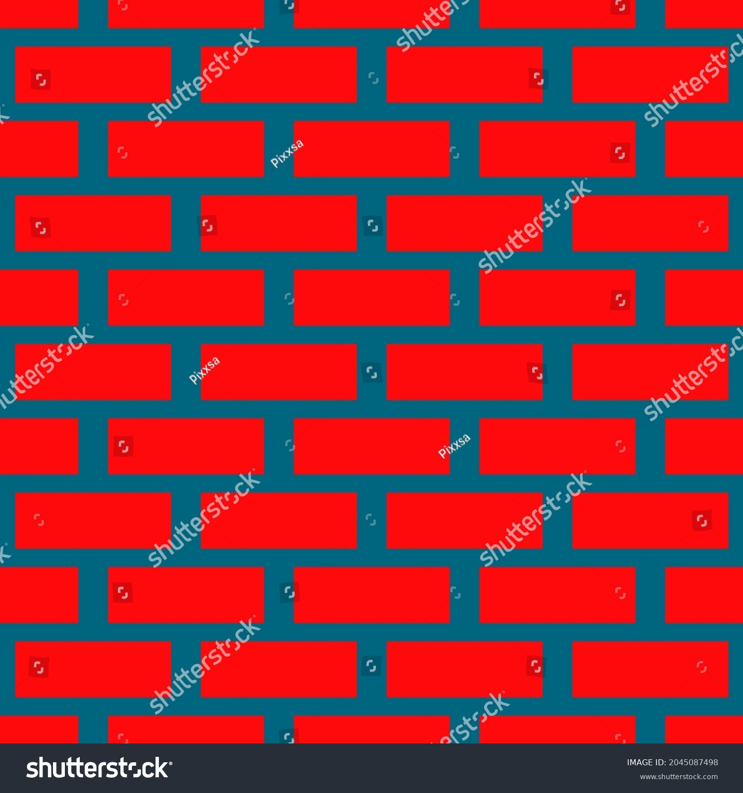 Repeatable Brick Brick Wall Bricklaying Vector Stock Vector (Royalty ...