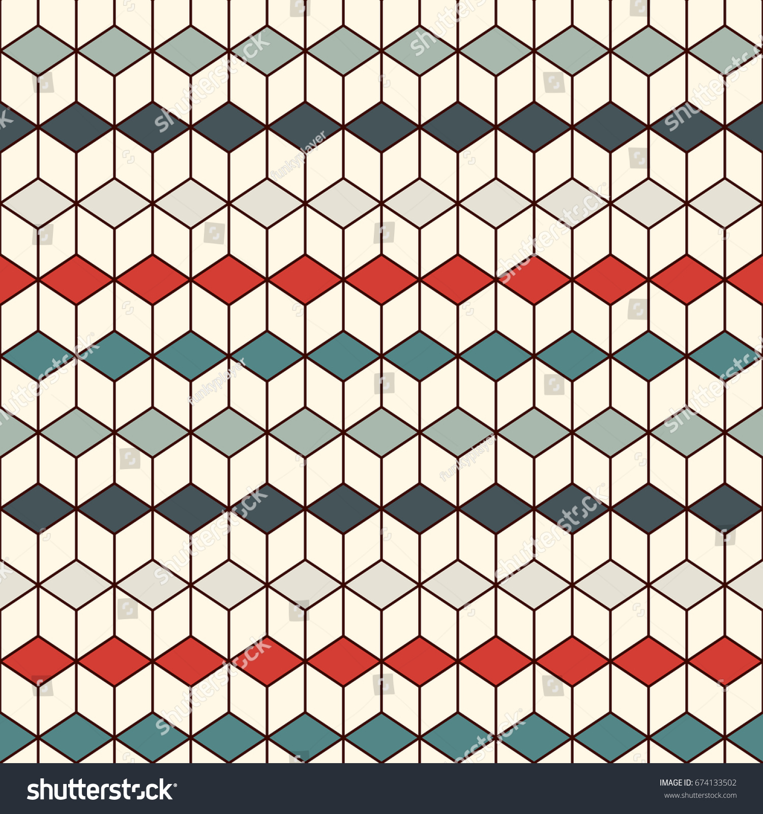 Repeated Cubes Background Geometric Shapes Wallpaper Stock Vector ...