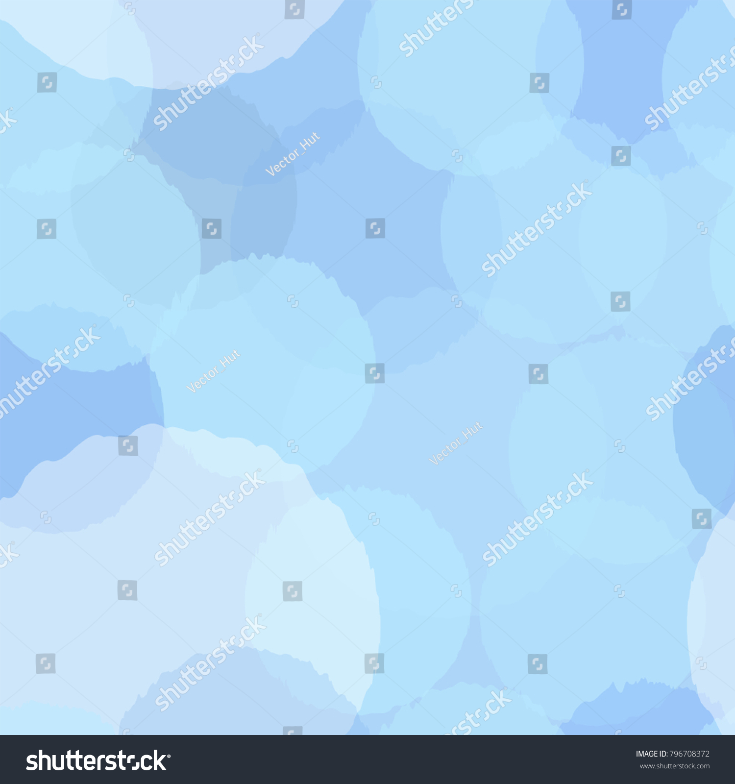 Repeating Blue Background Blue Bubbles Vector Stock Vector (Royalty ...